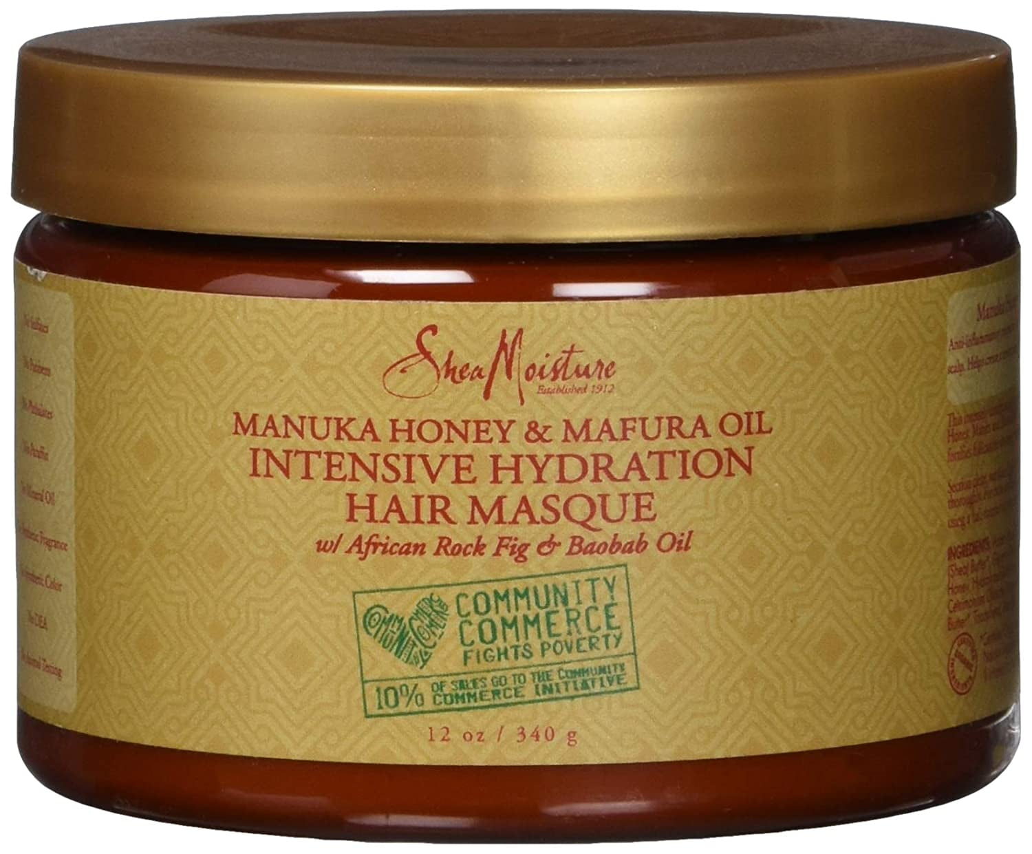 Shea Moisture Manuka Honey & Mafura Oil Intensive Hydration Masque, 12 ...