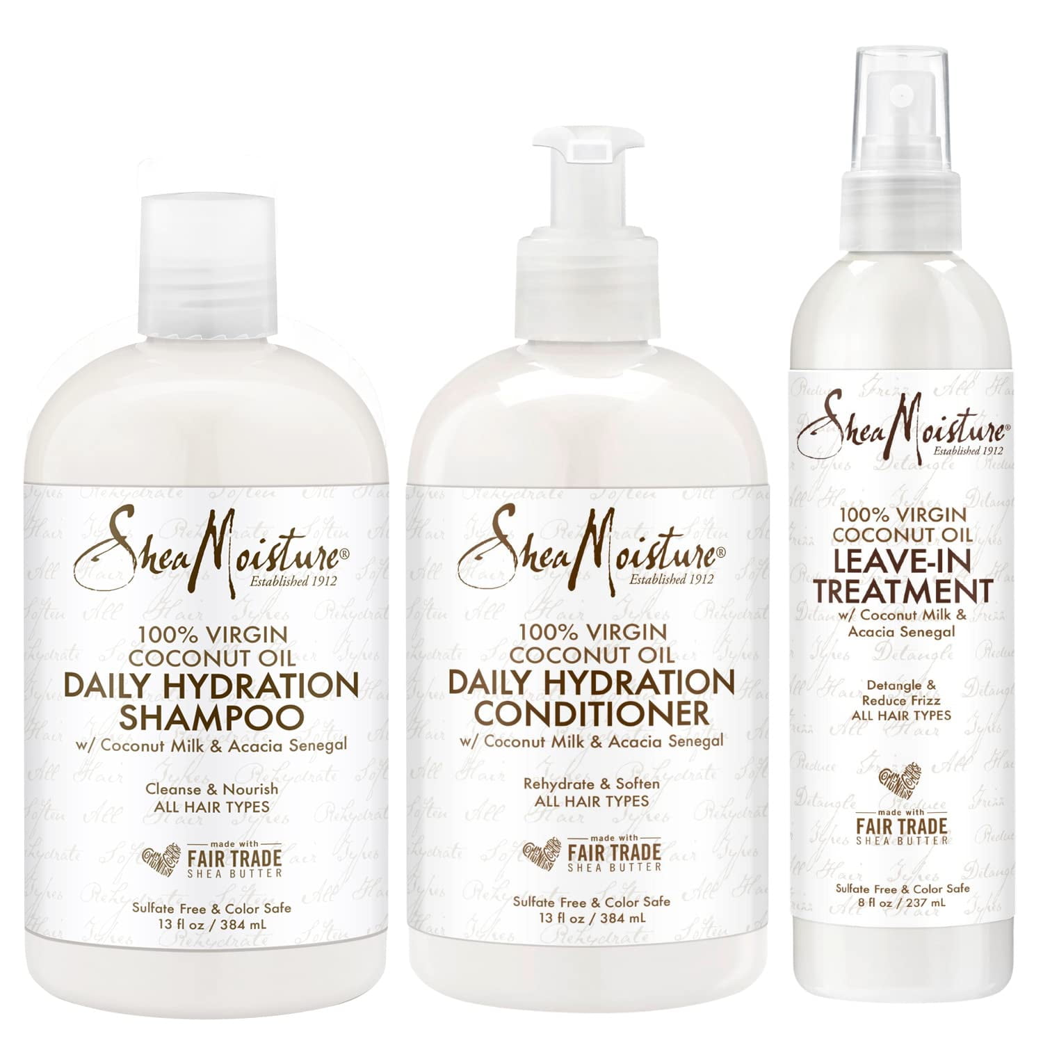 Shea Moisture Shampoo And Conditioner Set, 13 Fl Oz Ea With Leave In ...