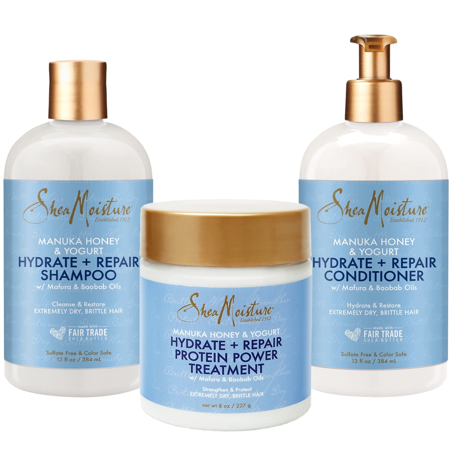 SheaMoisture Shea Moisture Shampoo and Conditioner Set 13 fl oz each with Protein Power ...