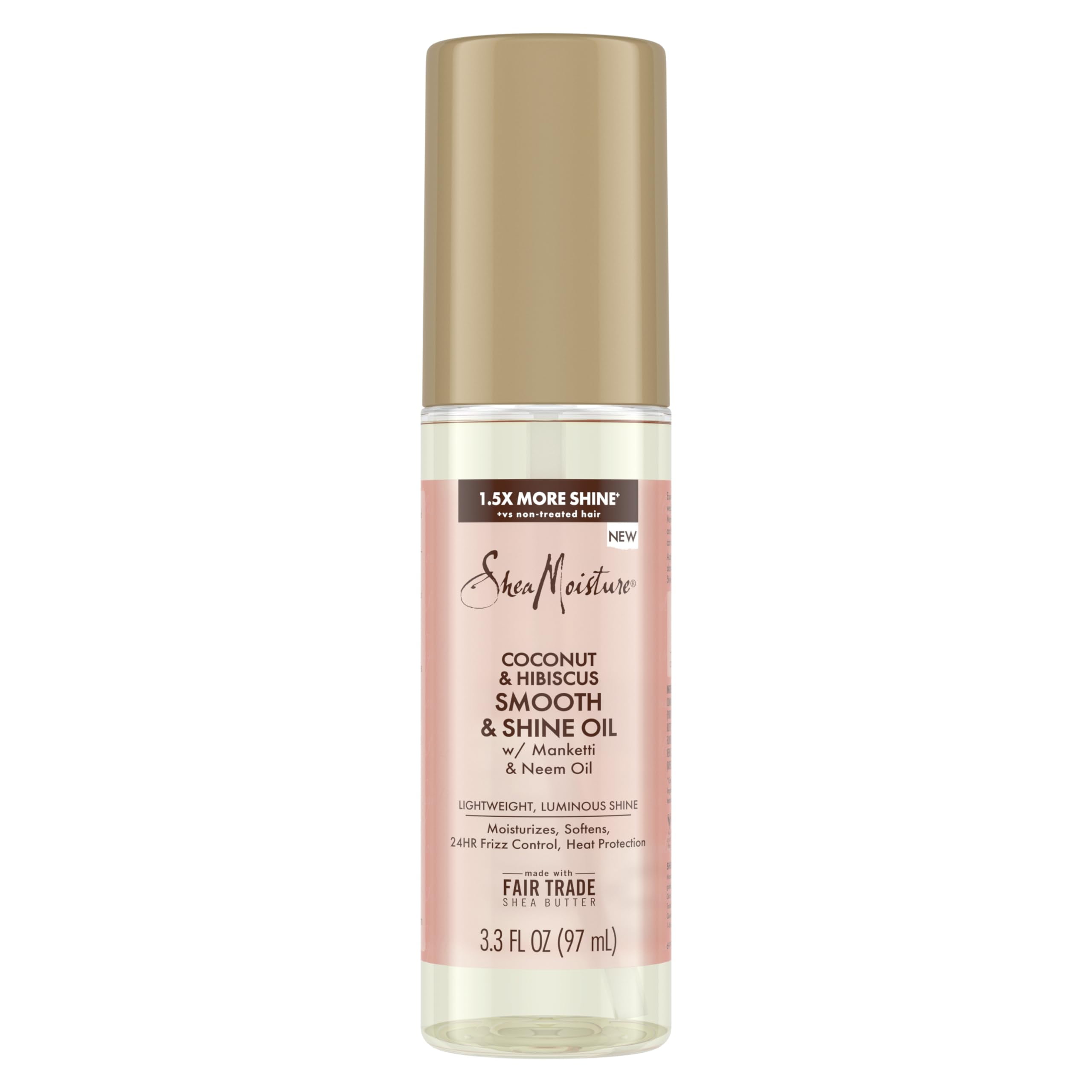 Shea Moisture Smooth And Shine Oil Coconut And Hibiscus For Lightweight