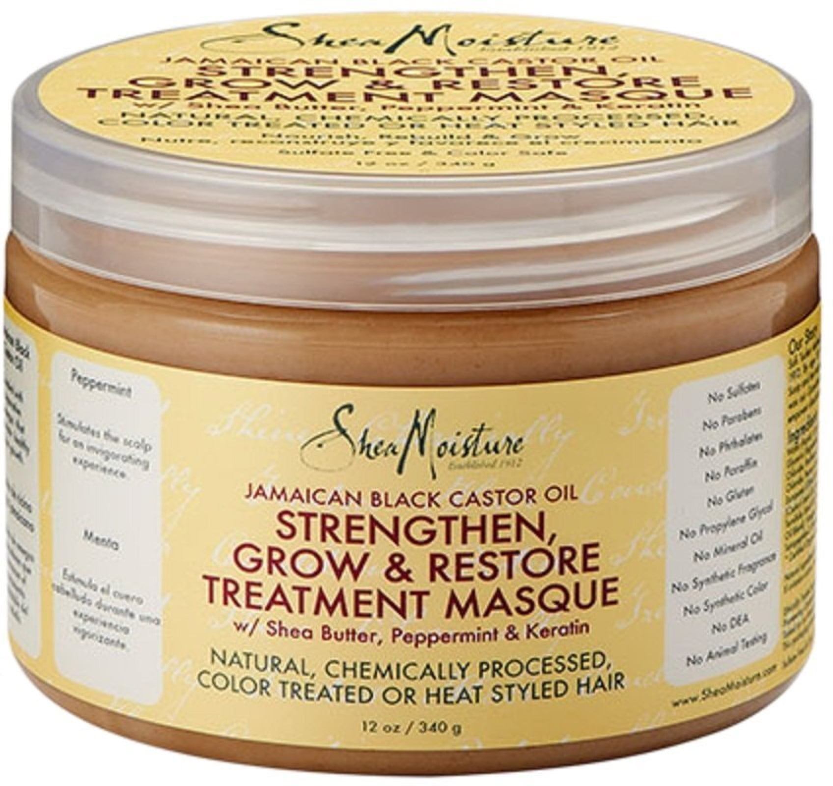 Shea Moisture Deep Strength Moisturizing & Restore Treatment Masque 12 ...