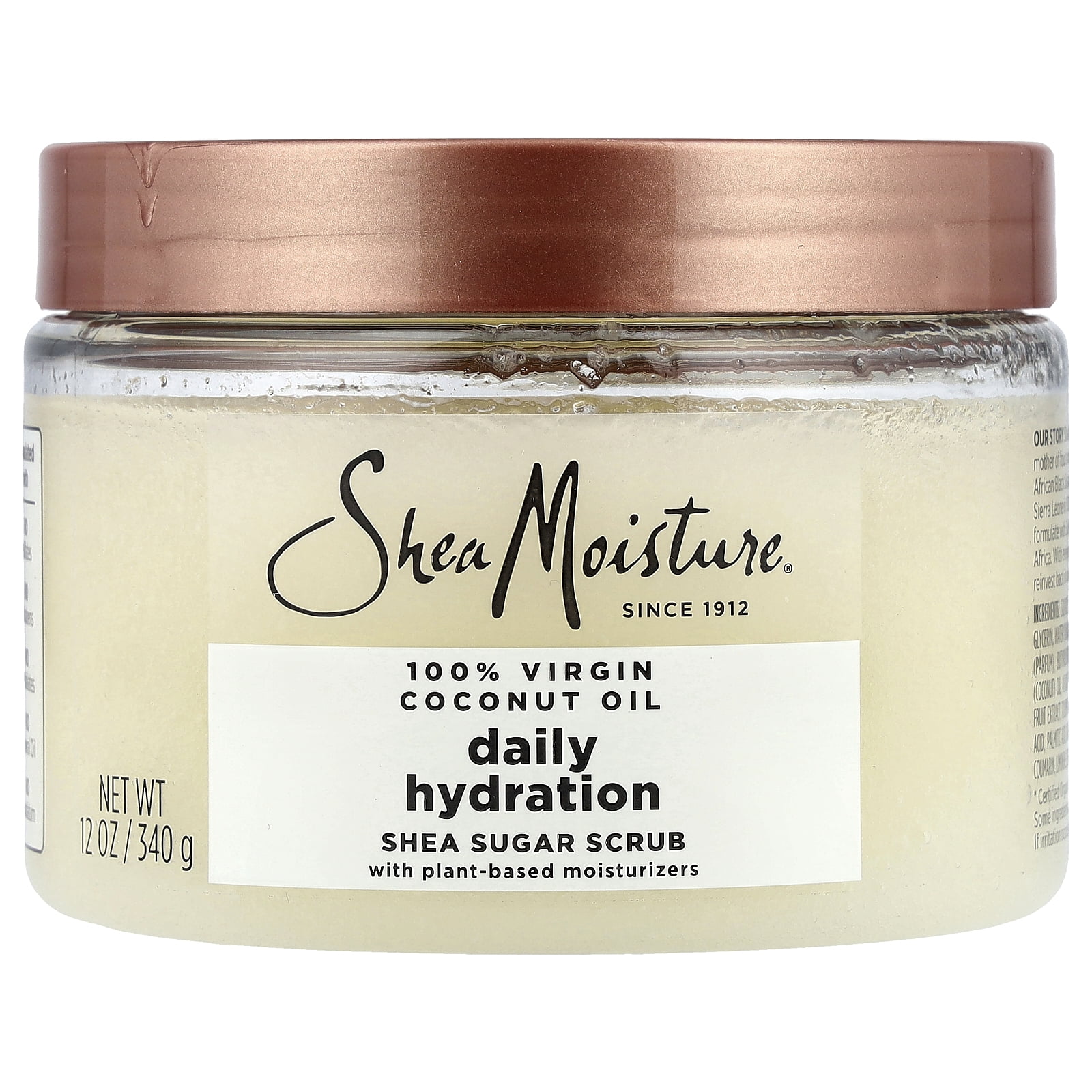 SheaMoisture Daily Hydration Shea Sugar Scrub, 100% Virgin Coconut Oil ...