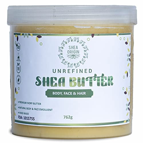 Shea Origin African Raw Shea Butter 1.6lbs Big Jar | Intense ...