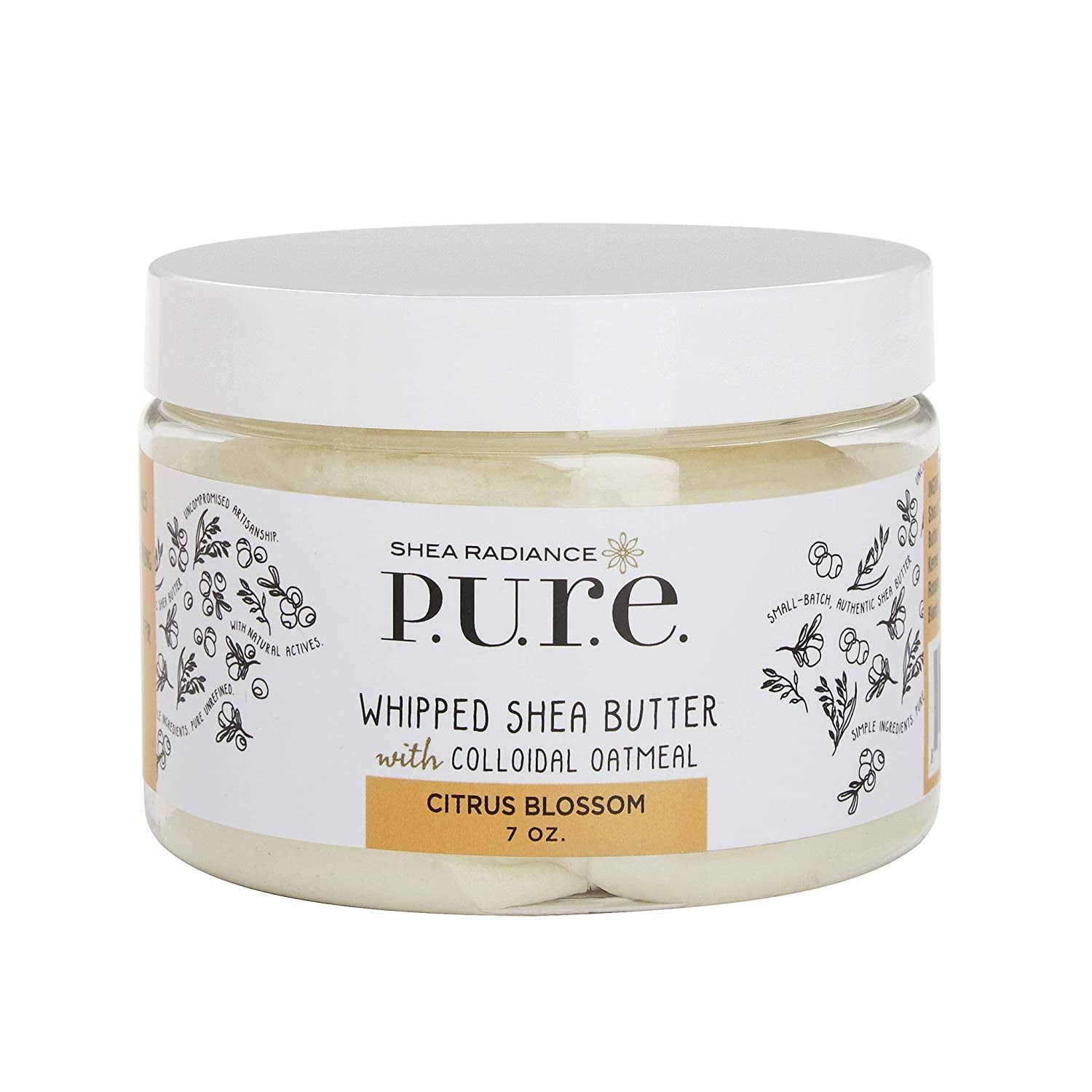 Shea Radiance Pure Whipped Shea Butter w/ Colloidal Oatmeal, Citrus ...