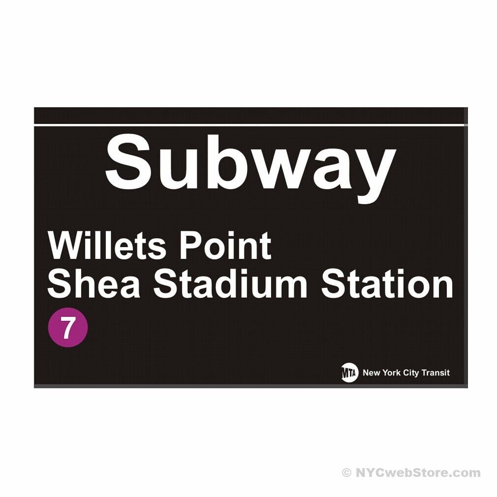 Shea Stadium NYC Subway Magnet - New York City MTA Station Souvenir ...