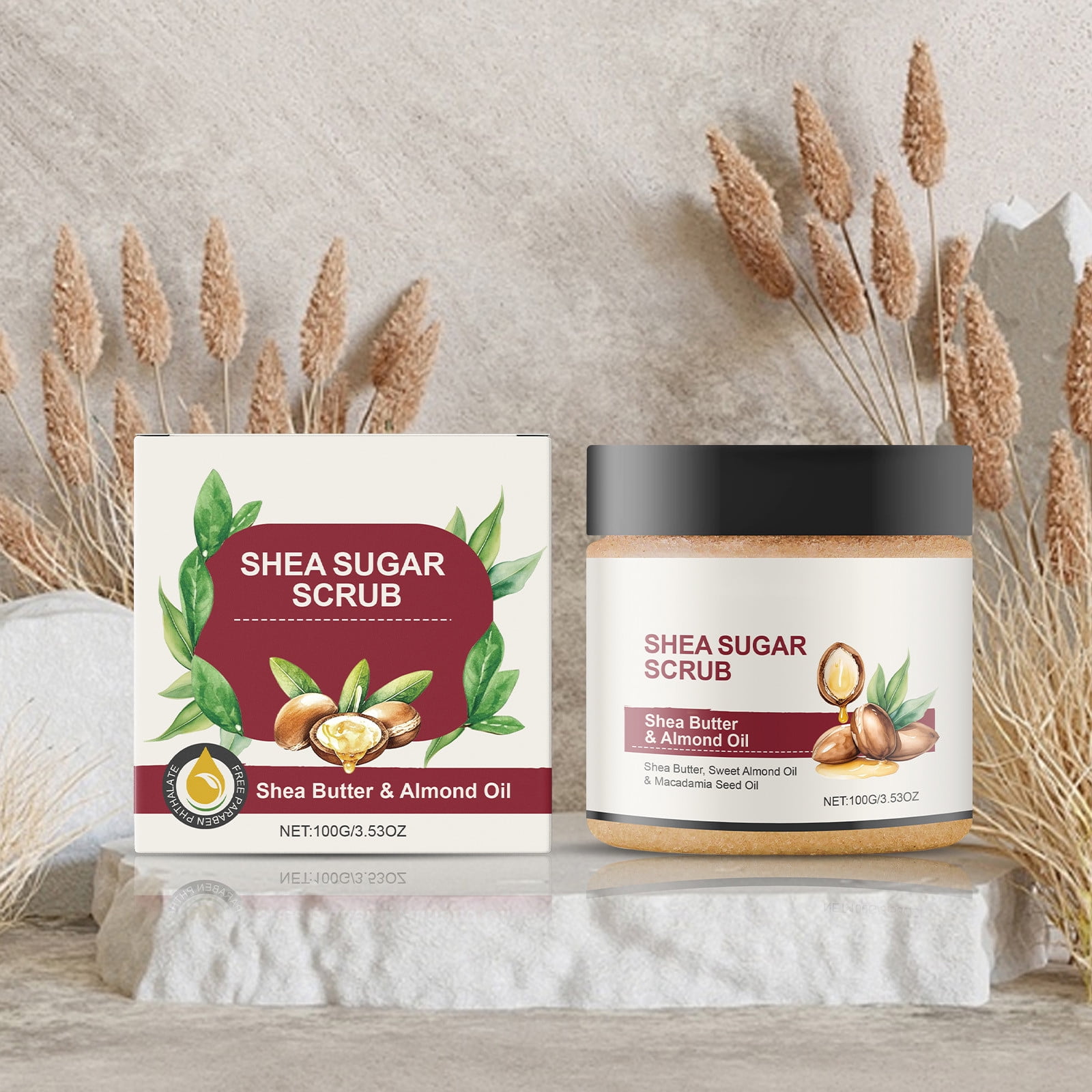 Shea Sugar Body Scrub 100g - Exfoliating & Moisturizing with Shea ...