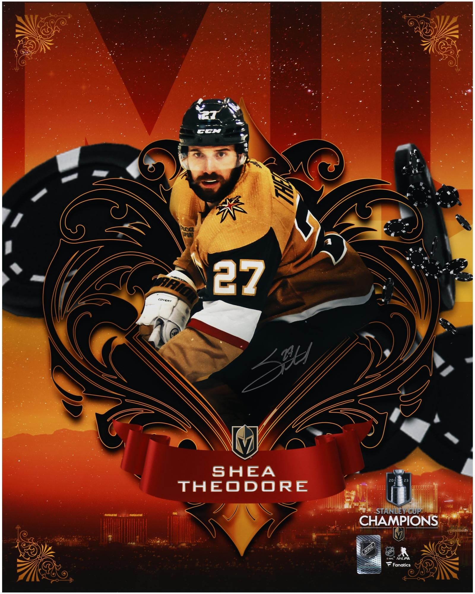 Shea Theodore Vegas Golden Knights 2023 Stanley Cup Champions ...