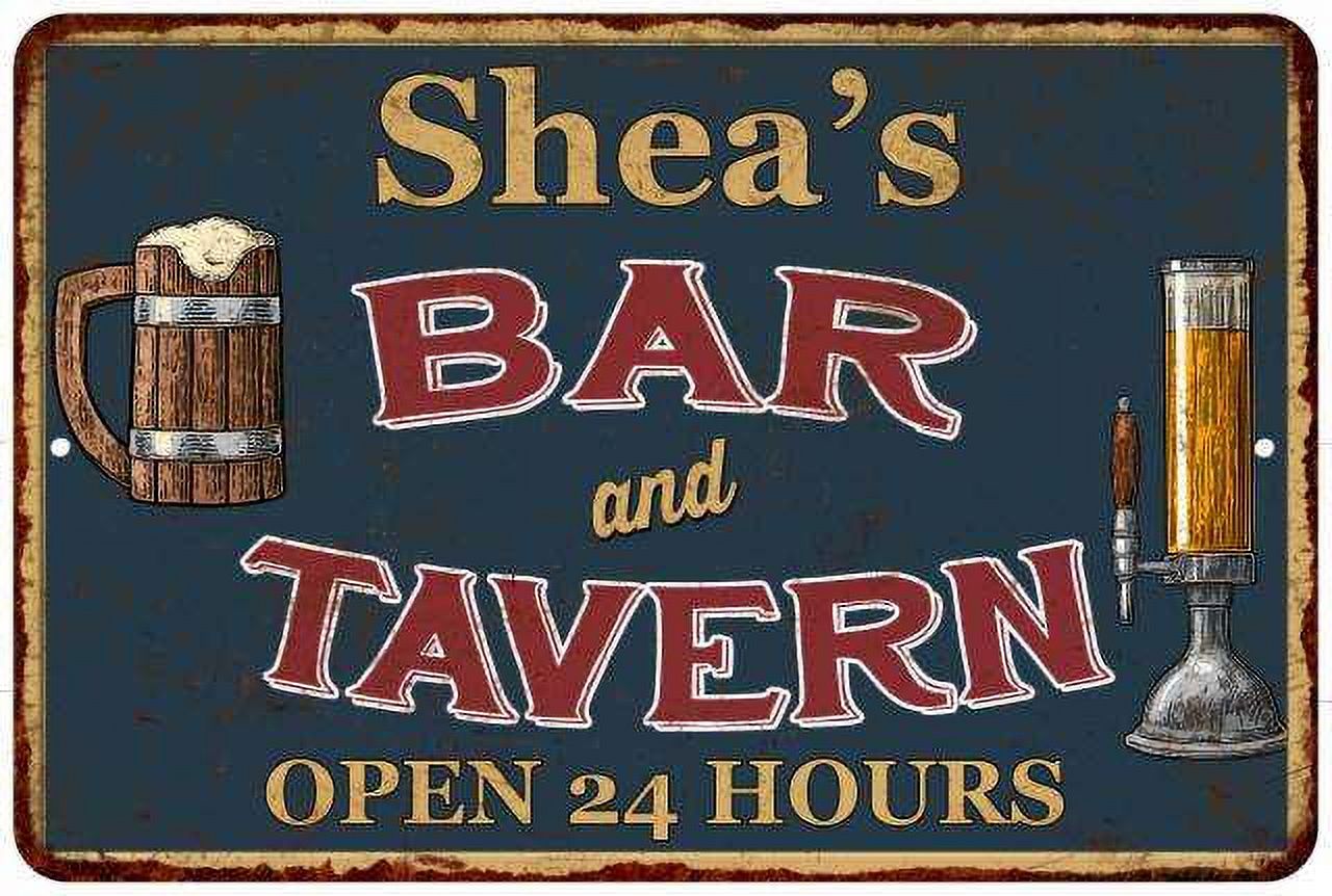 Shea's Green Bar & Tavern Rustic Sign 8 x 12 Matte Finish Metal ...