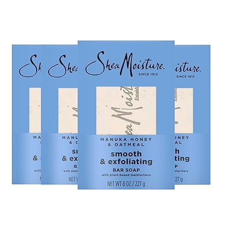 SheaMoisture Bar Soap Manuka Honey Oatmeal 4 Count Smoothing and ...