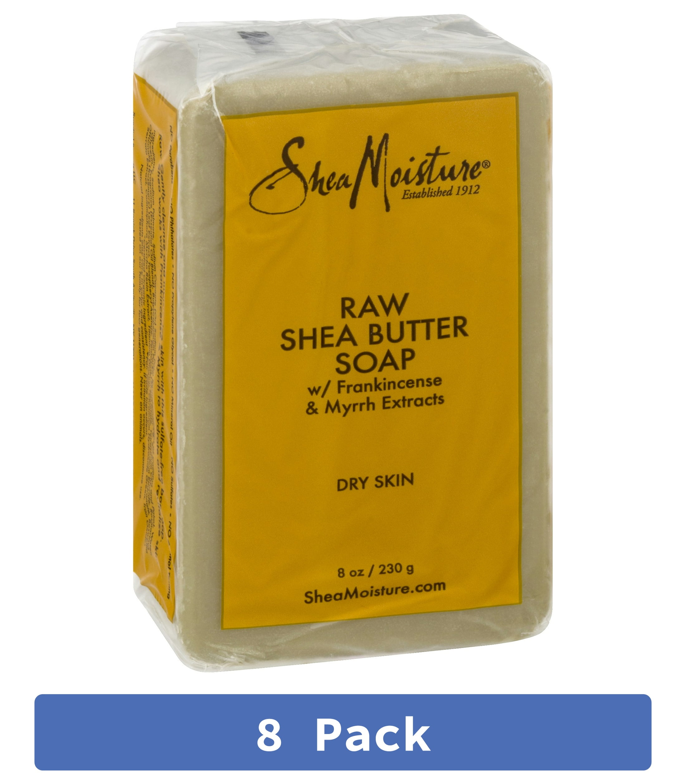 SheaMoisture Bar Soap Shea Butter Dry Skin 8 oz (Pack Of 8) - Walmart.com