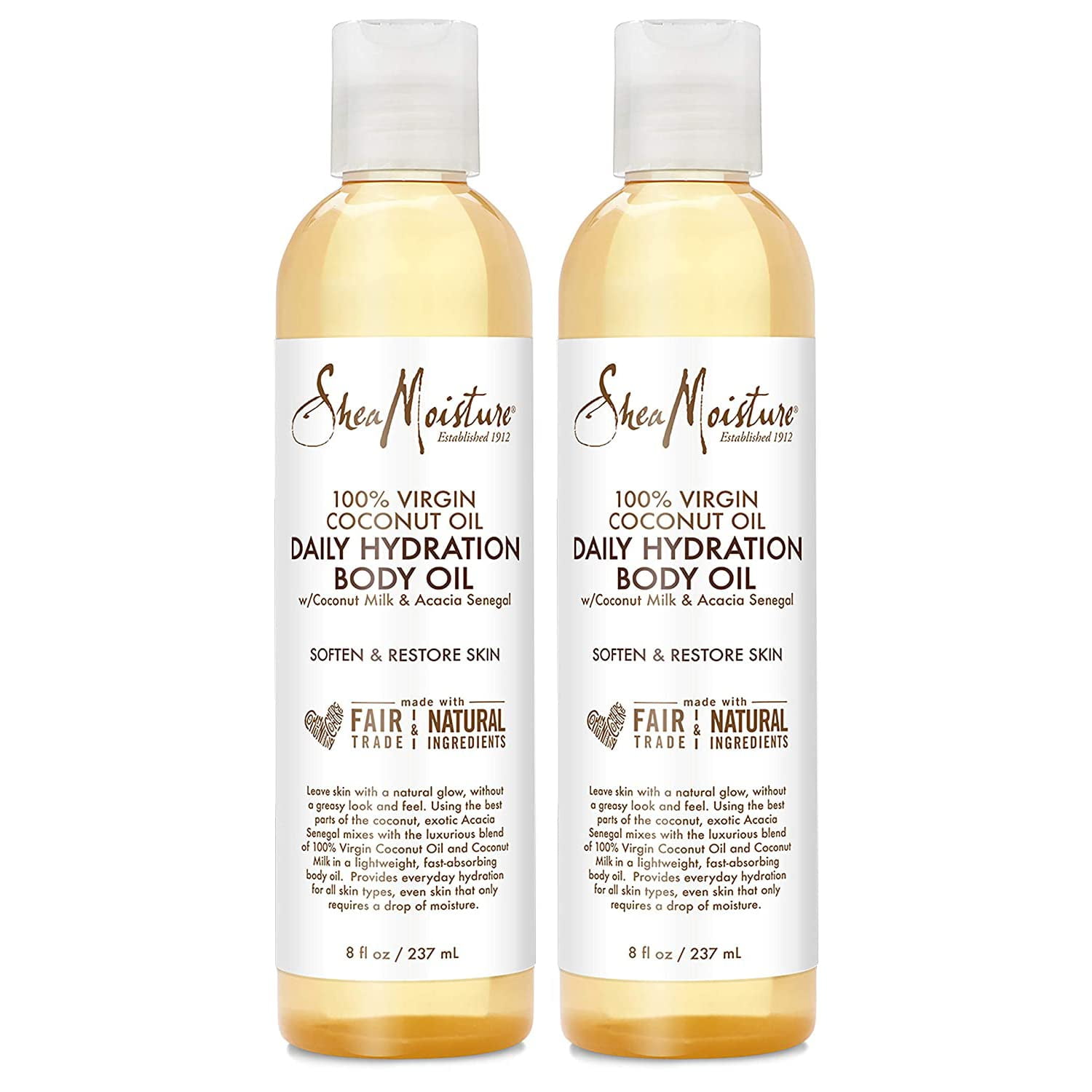 SheaMoisture Body Oil, Daily Hydration 2-Pack â€“ Lightweight, Non ...