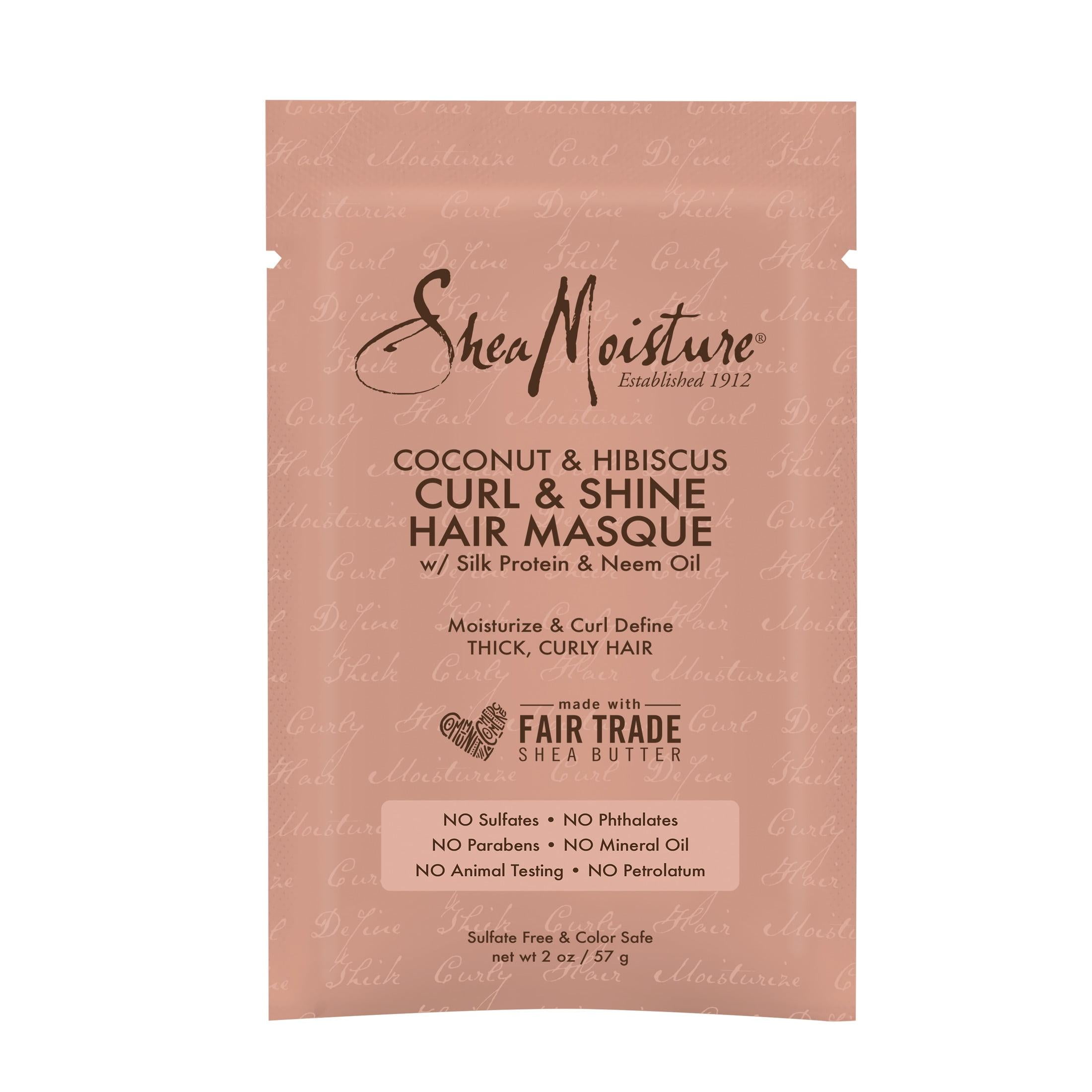 SheaMoisture, Curl and Shine Hair Mask, 2 oz, with Shea Butter, Coconut ...