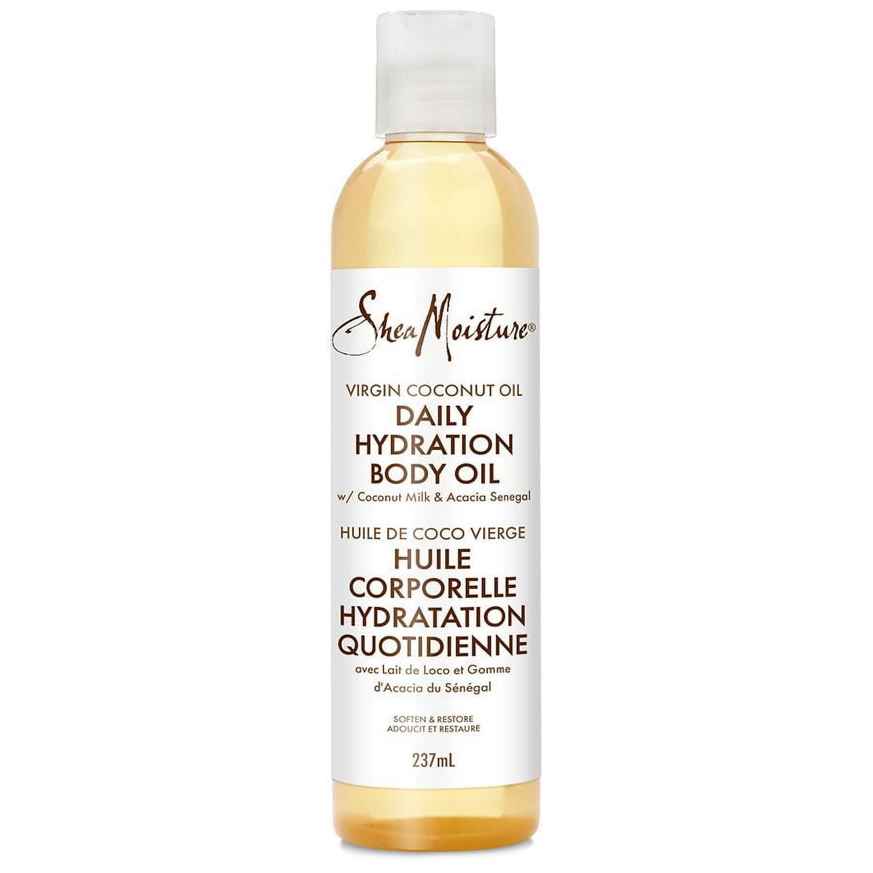 SheaMoisture Daily Hydration Body Oil Coconut Milk & Acacia Senegal 8.0 ...