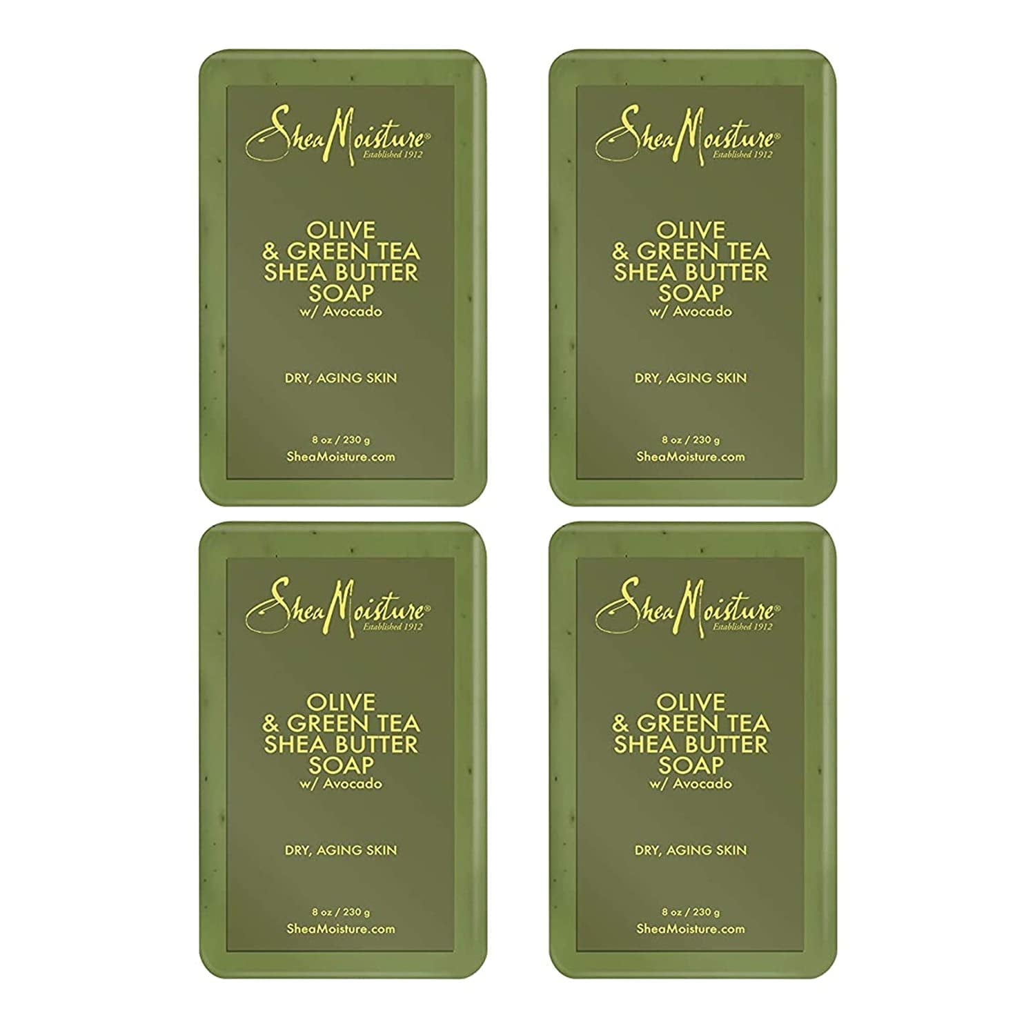 SheaMoisture Shea Butter Bar Soap, Olive and Green Tea, Vitamin E ...