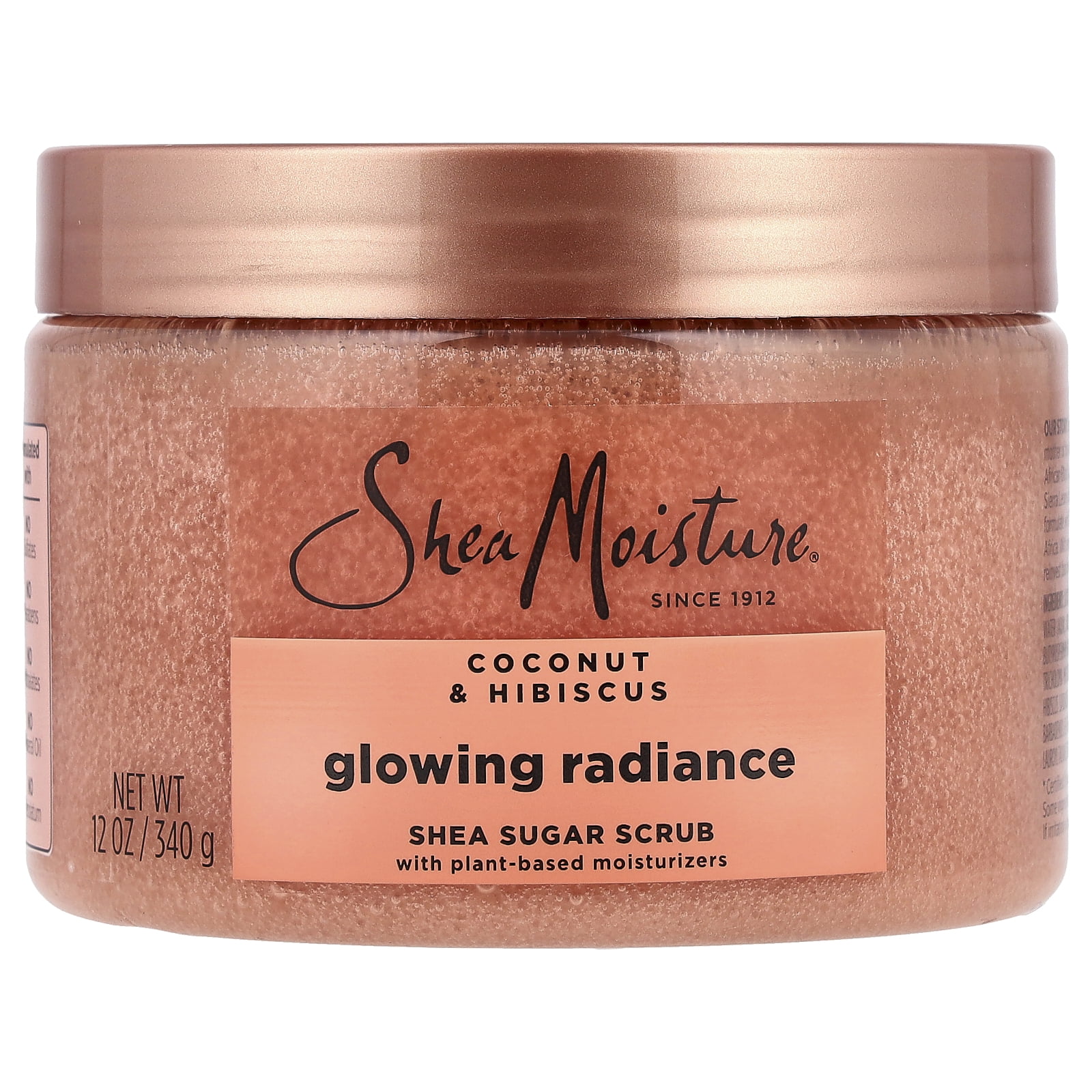 SheaMoisture Glowing Radiance Shea Sugar Scrub, Coconut & Hibiscus, 12 ...