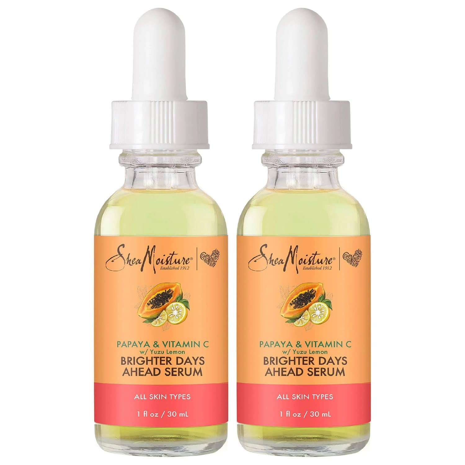 Sheamoisture Papaya & Vitamin C Face Serum, Brighter Days Ahead 2-Pack ...