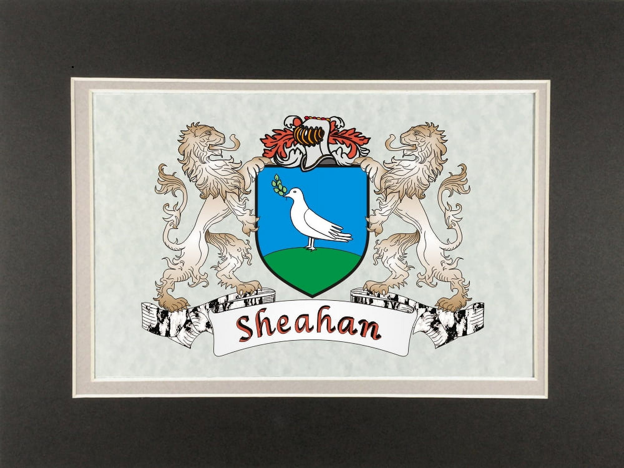 Sheahan Irish Coat of Arms Print - Frameable 9" x 12" - Walmart.com