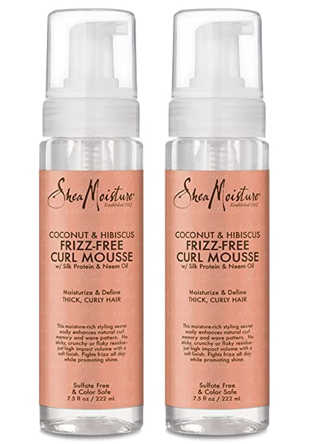 SheaMoisture Curly Hair Products, Coconut & Hibiscus Curl Mousse, Frizz ...
