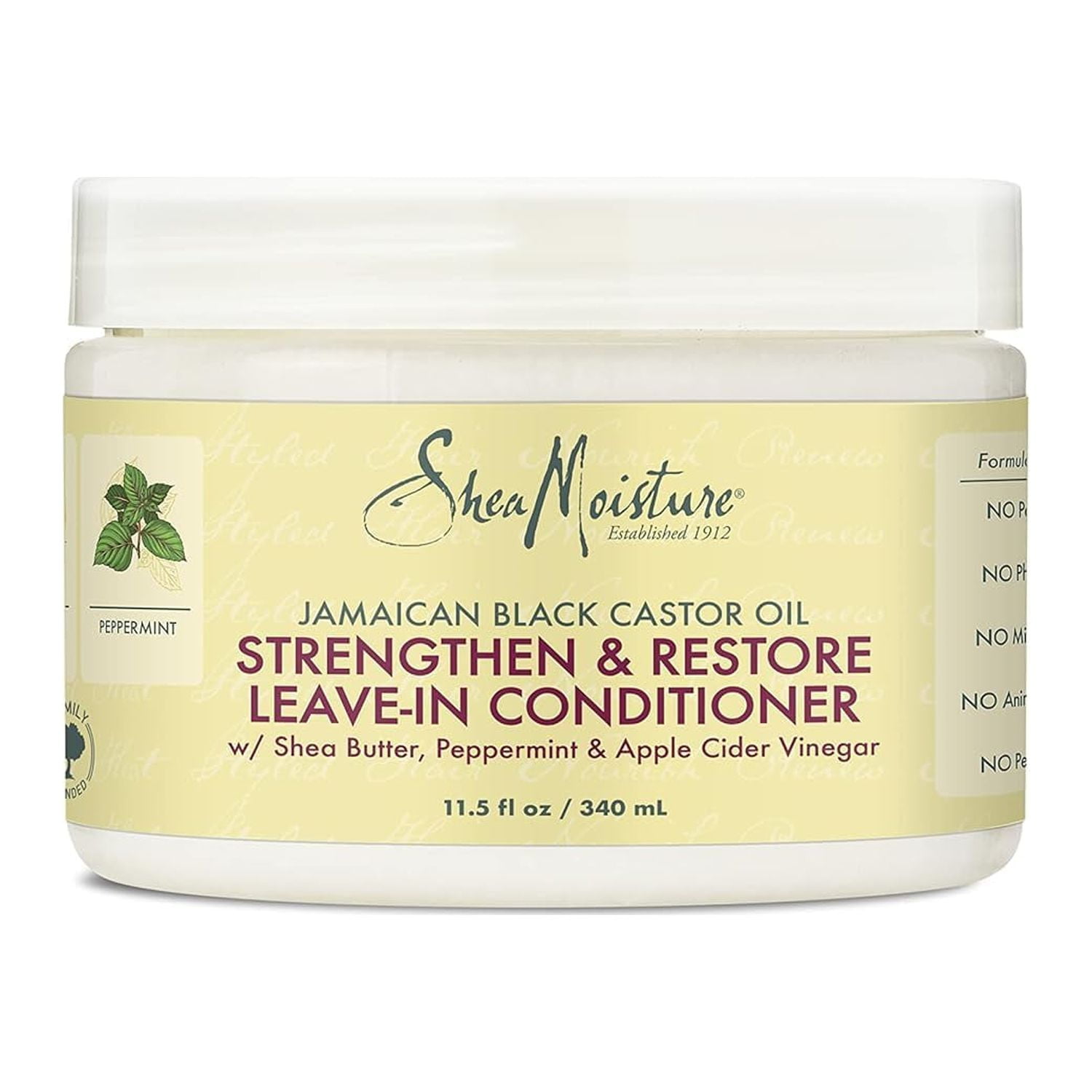 SheaMoisture Jamaican Black Castor Oil Leave-In Conditioner, Peppermint ...