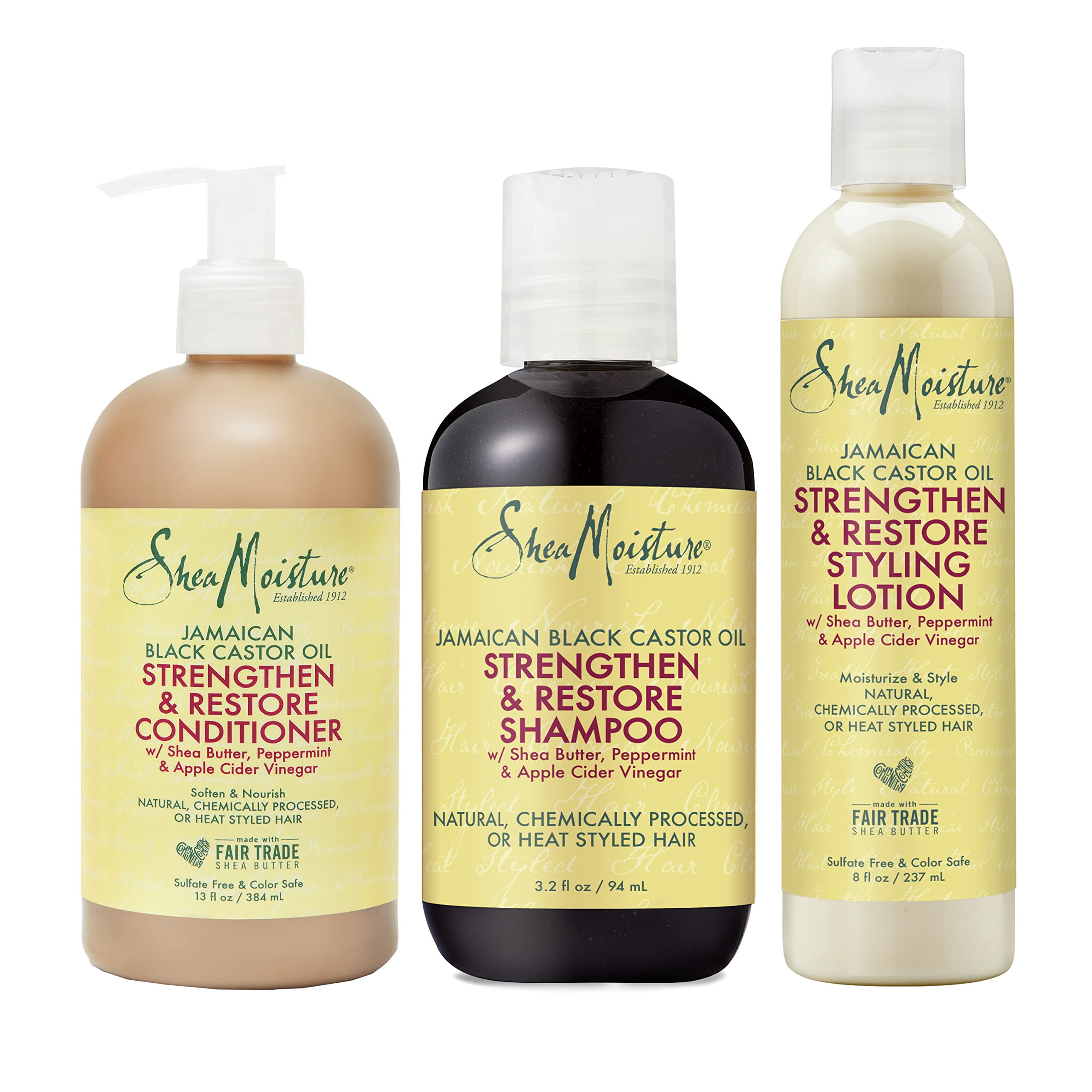 Sheamoisture Strengthen And Restore Shampoo, Conditioner And Styling ...