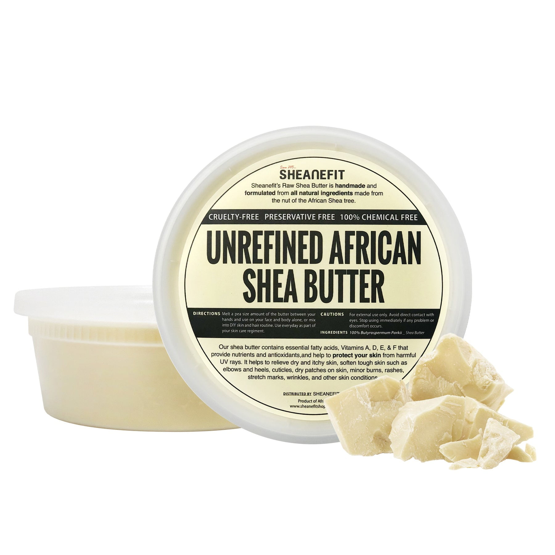 Sheanefit Unrefined Ivory Virgin African Shea Butter - 8oz - Walmart.com