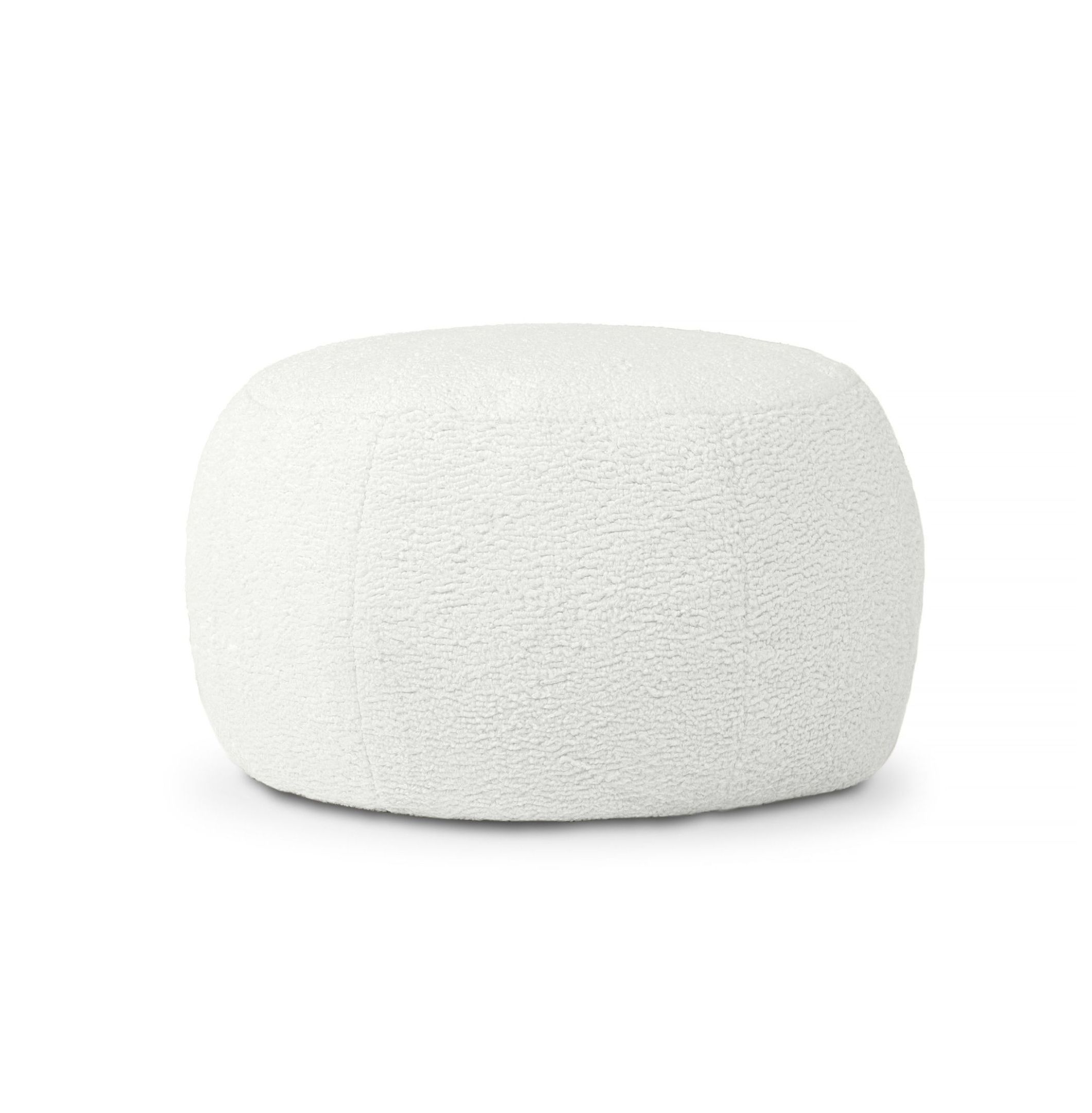 Shearling Pouf Ottoman - Faux Lamb Plush Footrest - Modern Home Decor ...