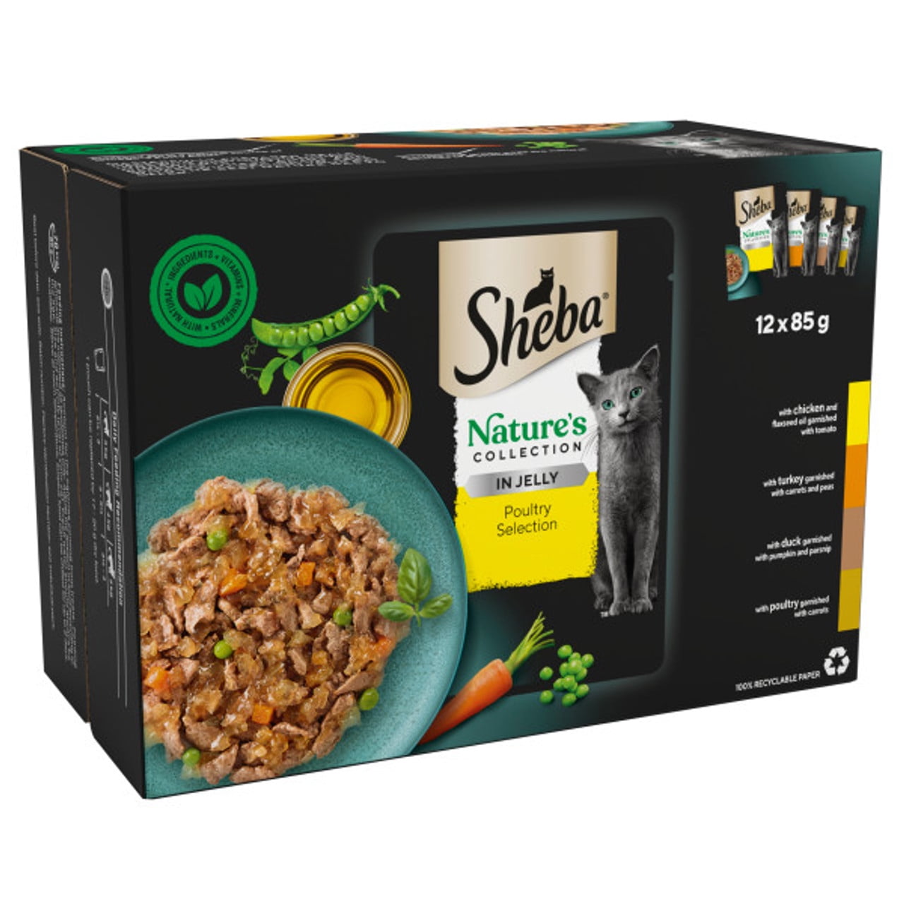 Sheba Natures Collection Cat Pouches Poultry Collection in Jelly Cat ...