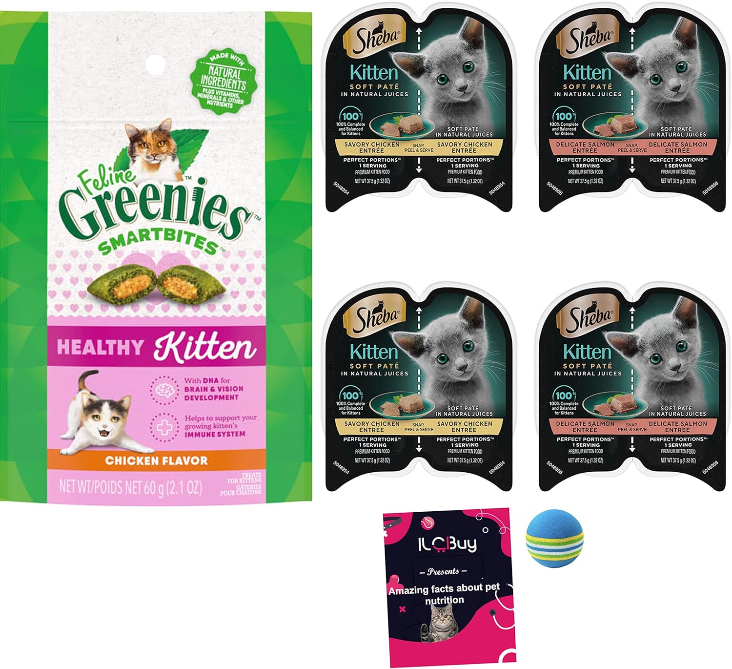 Sheba Perfect PORTIONS Kitten Pate Wet Cat Food Trays (02) Chicken, 02 ...