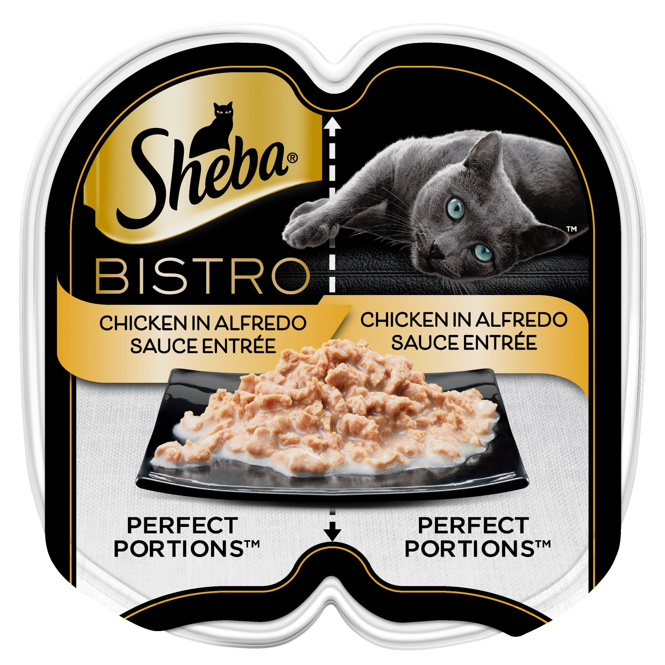 SHEBA Single Cat Food: Perfect Portions Bistro Alfredo Chicken Wet Cat ...