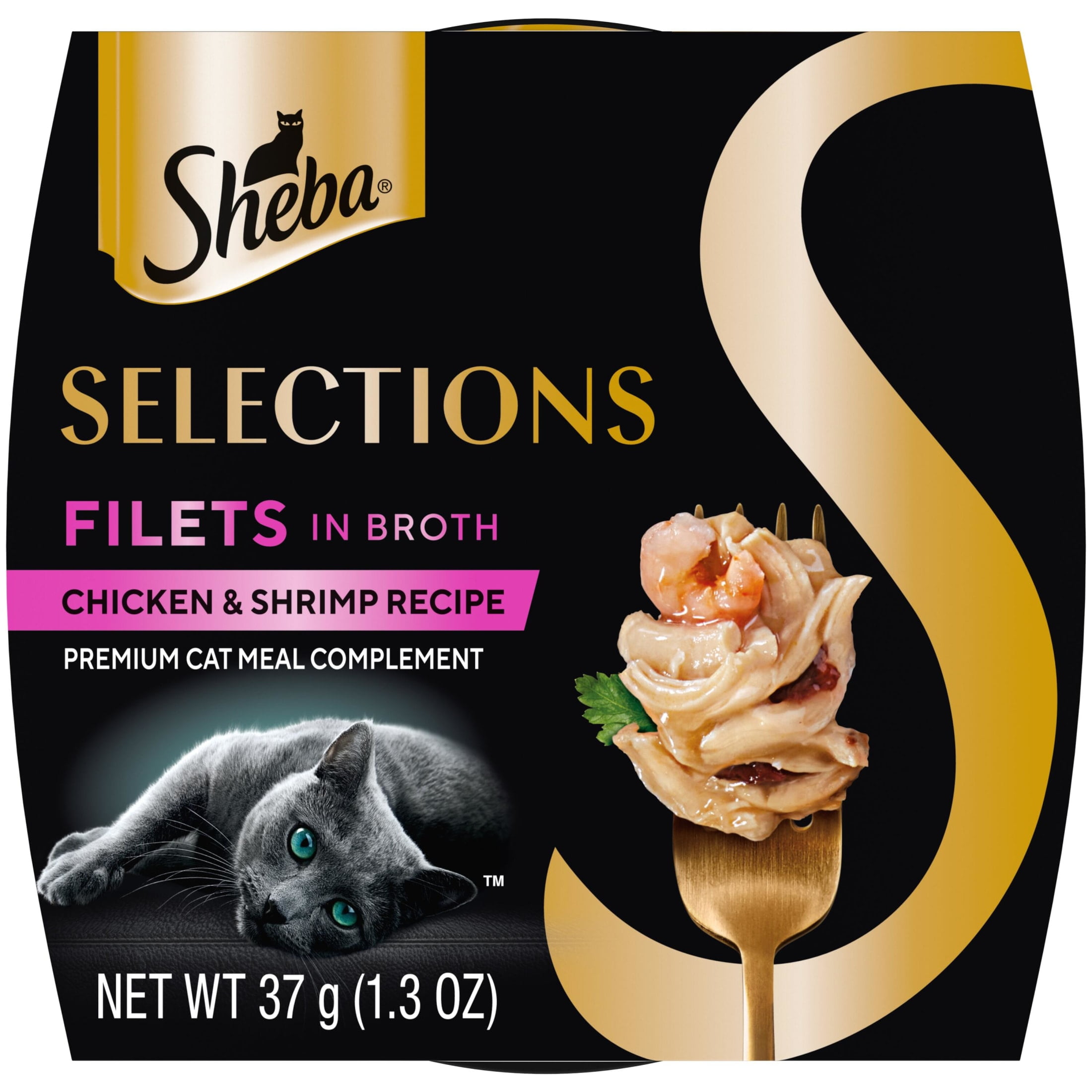 Sheba Selections Filets In Broth Chicken & Shrimp Recipe Cat Meal ...