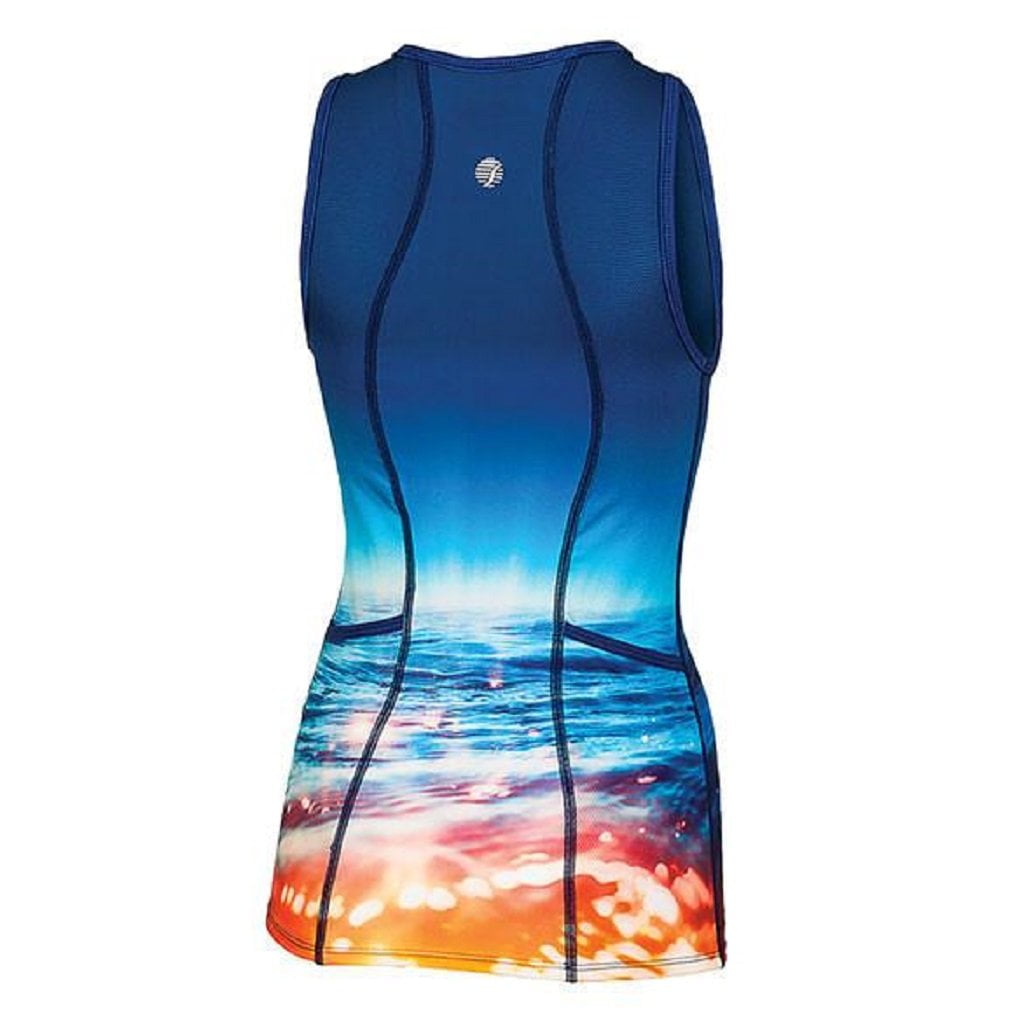 Shebeest Head Above Water Womens Tri Zip Top Sm Deep Dive