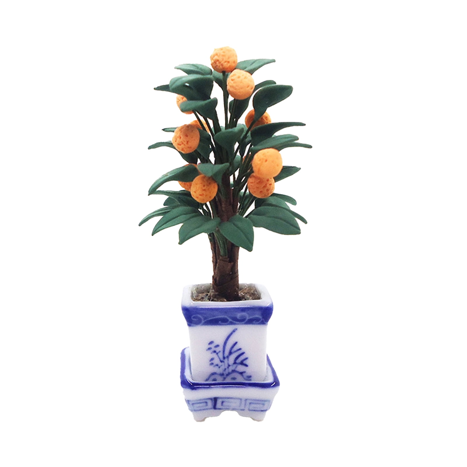 Shebeky 1:12 Orange Tree Model Realistic Anti-fading Doll House ...