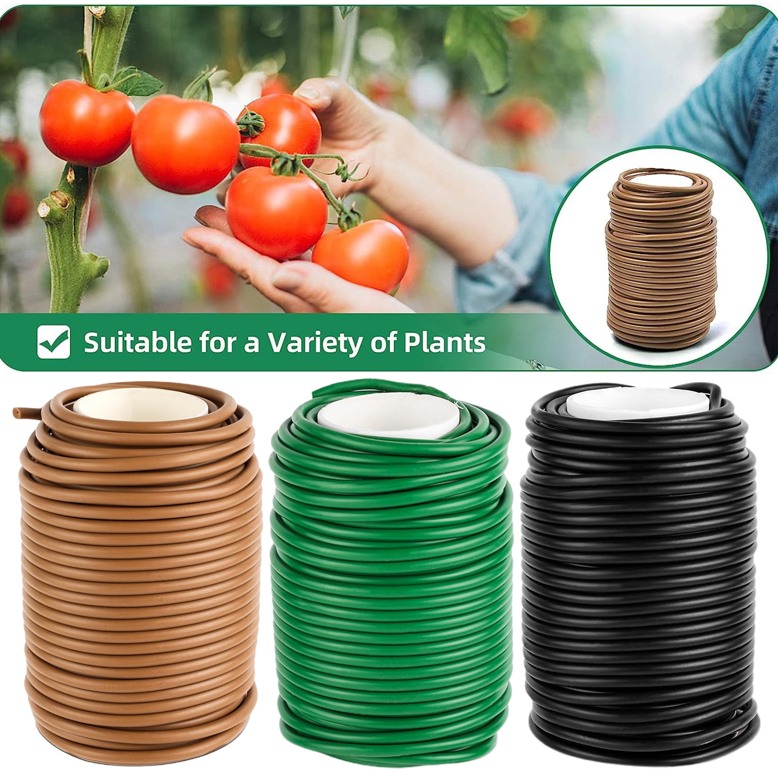 Shebeky 1 Roll Soft Flexible Garden Ties Plant Wire Supporting Fixing ...