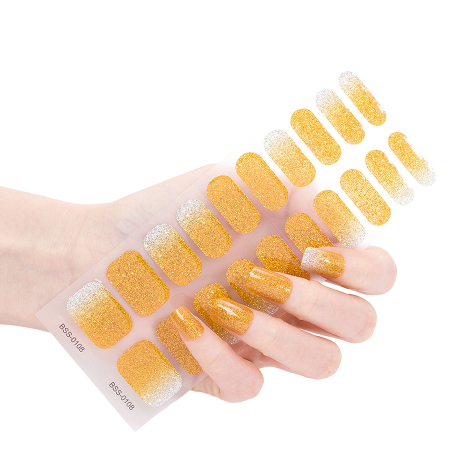 Shebeky 1 Sheet Gel Nail Stickers Easy Application Quick Cure ... Shebeky 1 Sheet Gel Nail Stickers Easy Application Quick Cure ...
