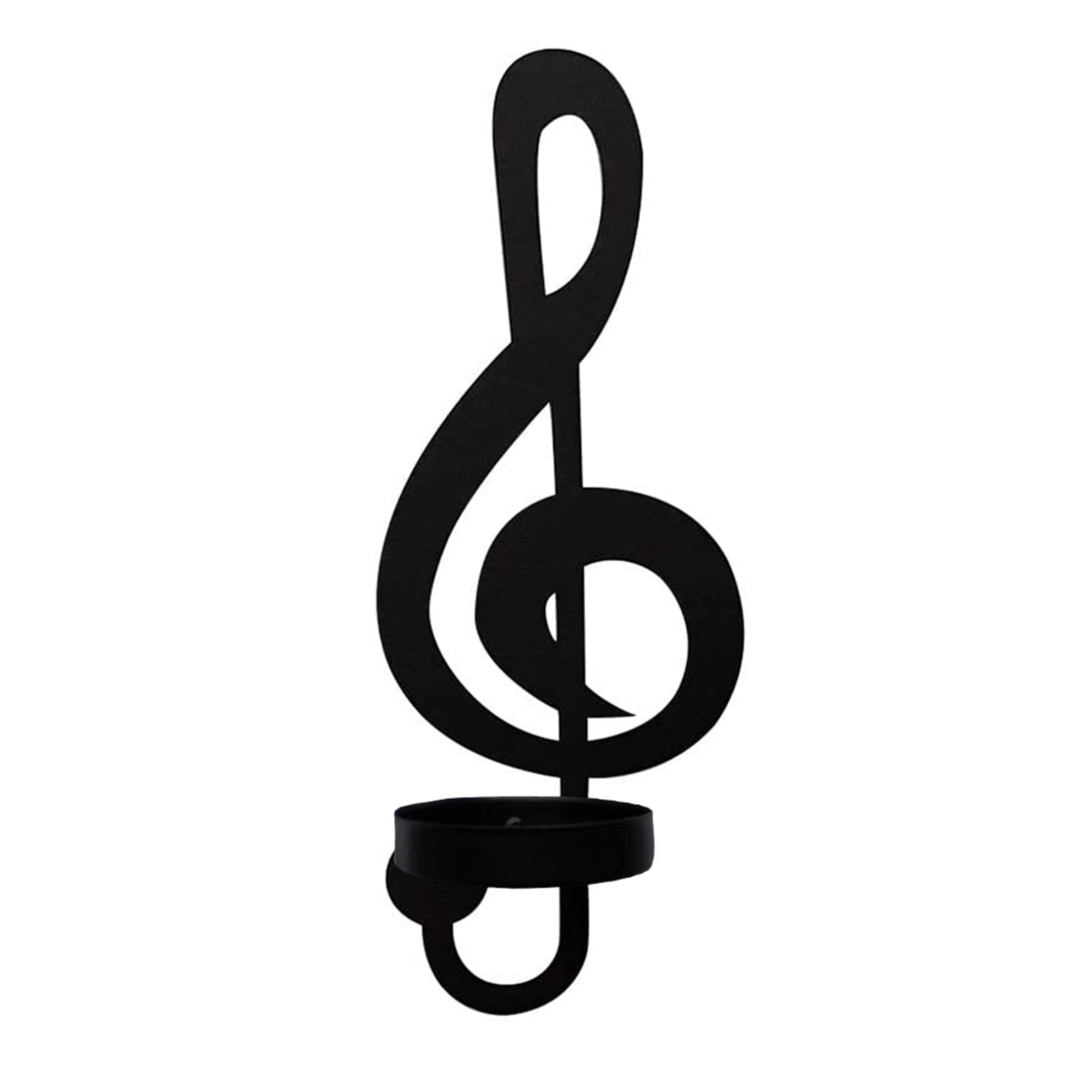 Shebeky Candle Holder Wall-mounted Creative Handmade Metal Musical Note ...
