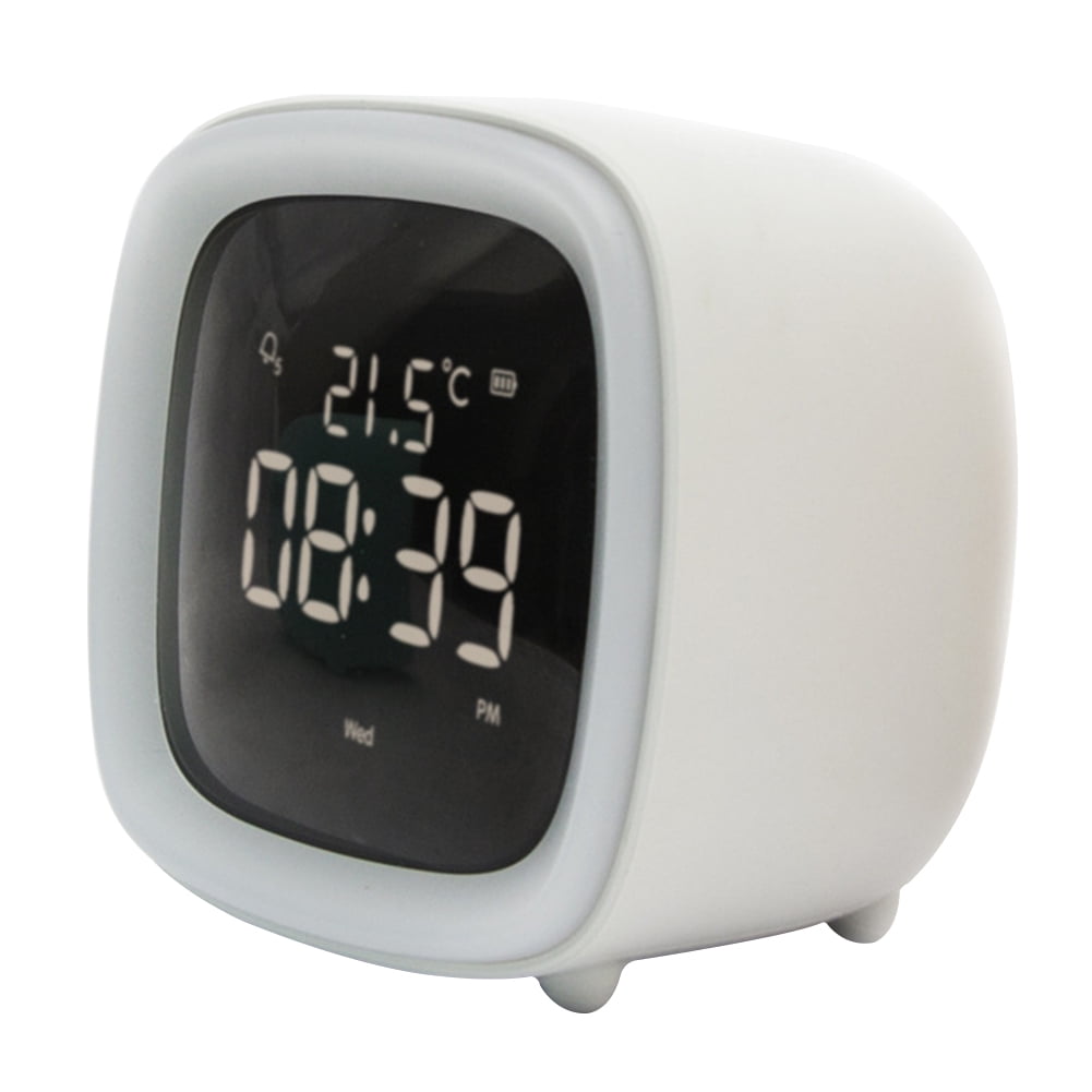 Shebeky Cartoon Rabbit Ear Shape Rechargeable Digital Display LED Nigh ...
