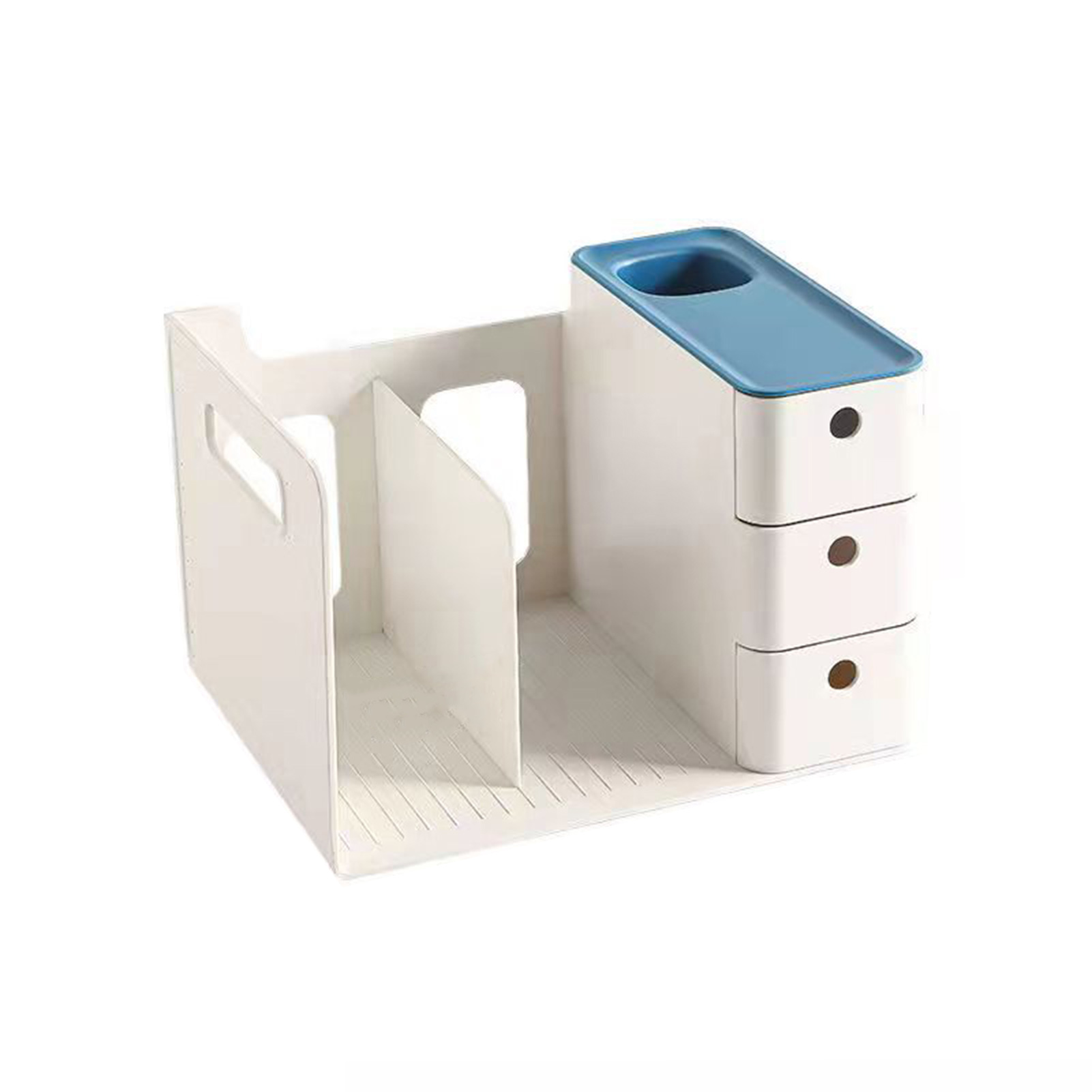 Shebeky Desktop File Storage Organizer Office Supplies Pen Ruler Holder ...