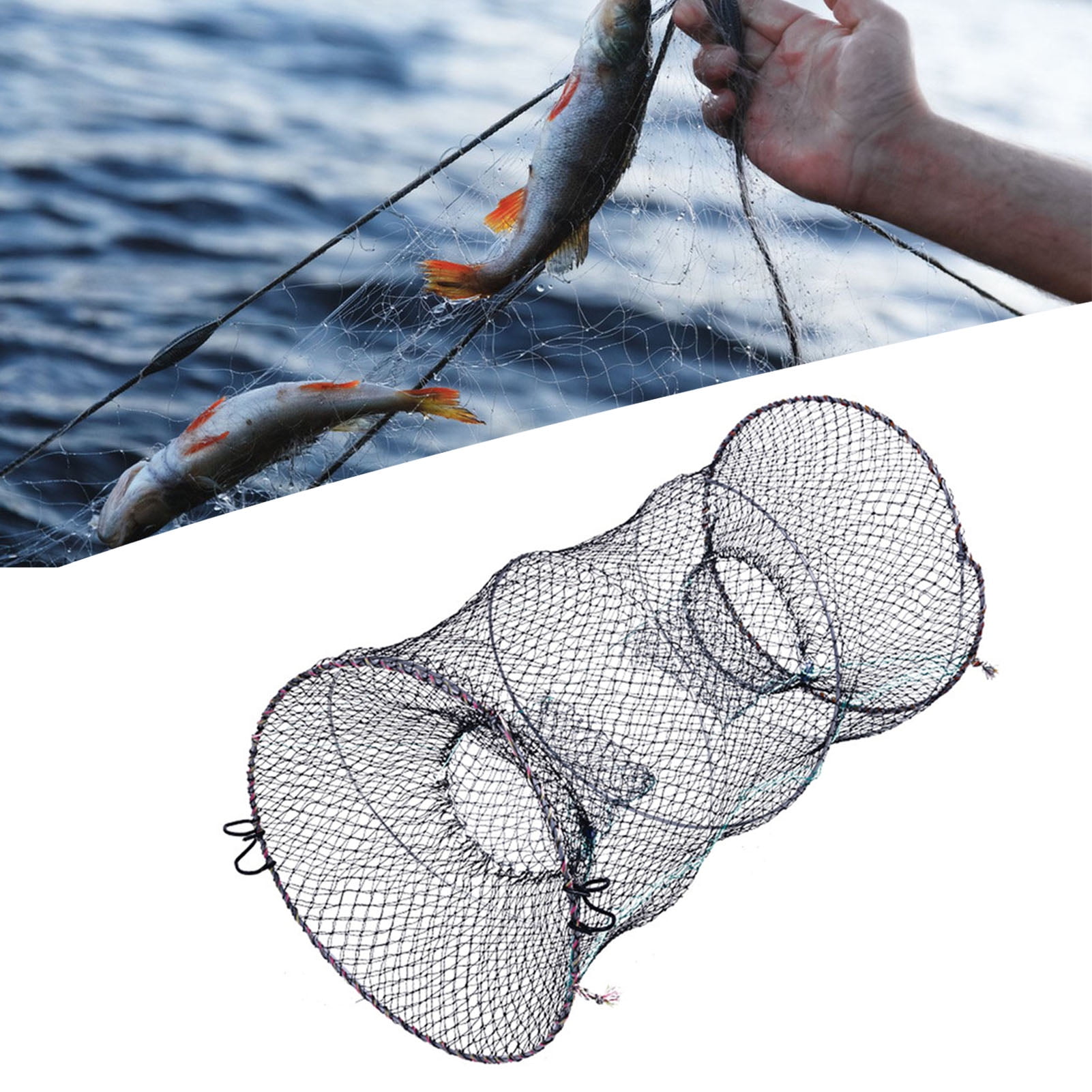 Shebeky Fishing Bait Trap Lightweight Reusable Collapsible Portable ...