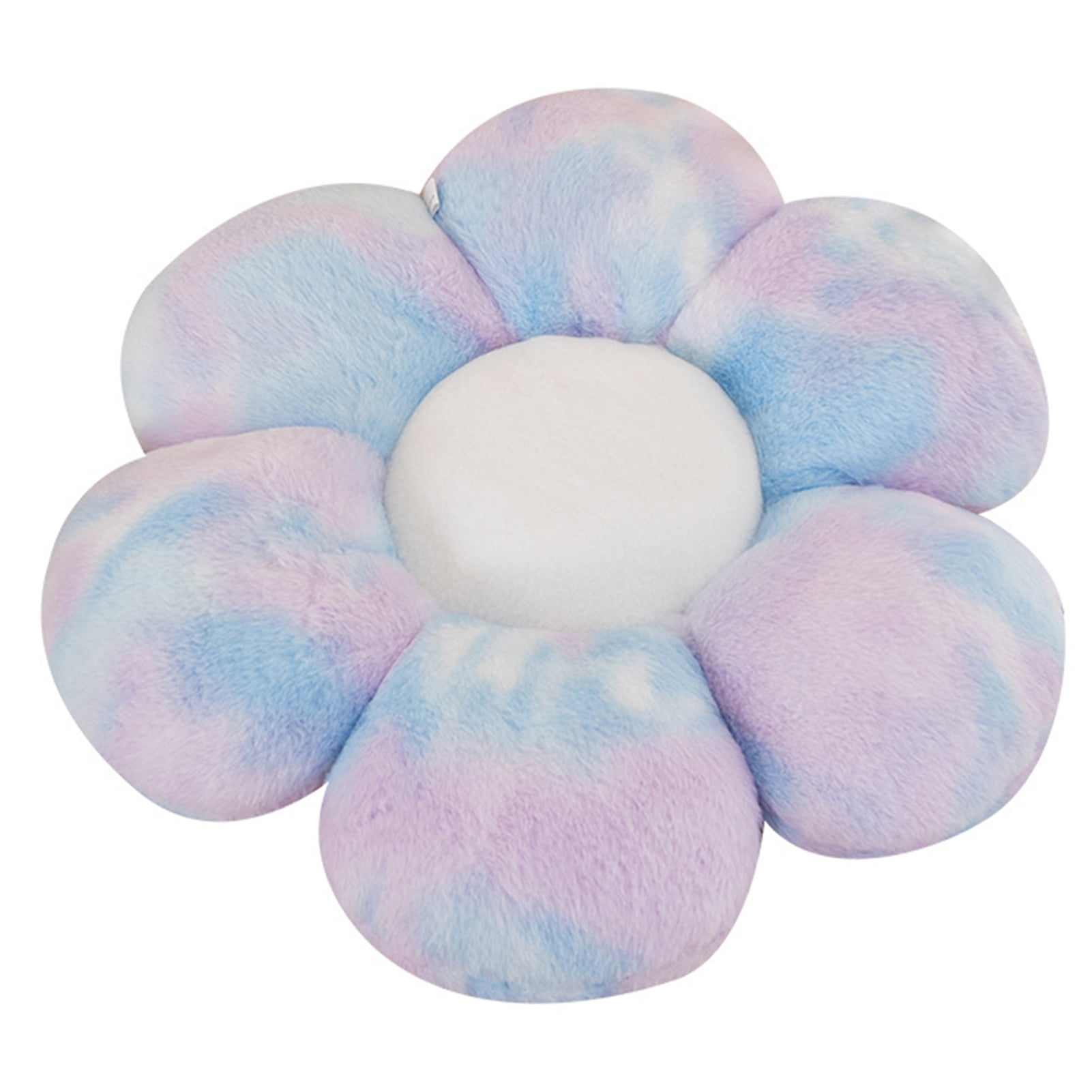 Shebeky Flower Seat Cushion Lovely Petals Shape Fluffy Stuffed Back ...