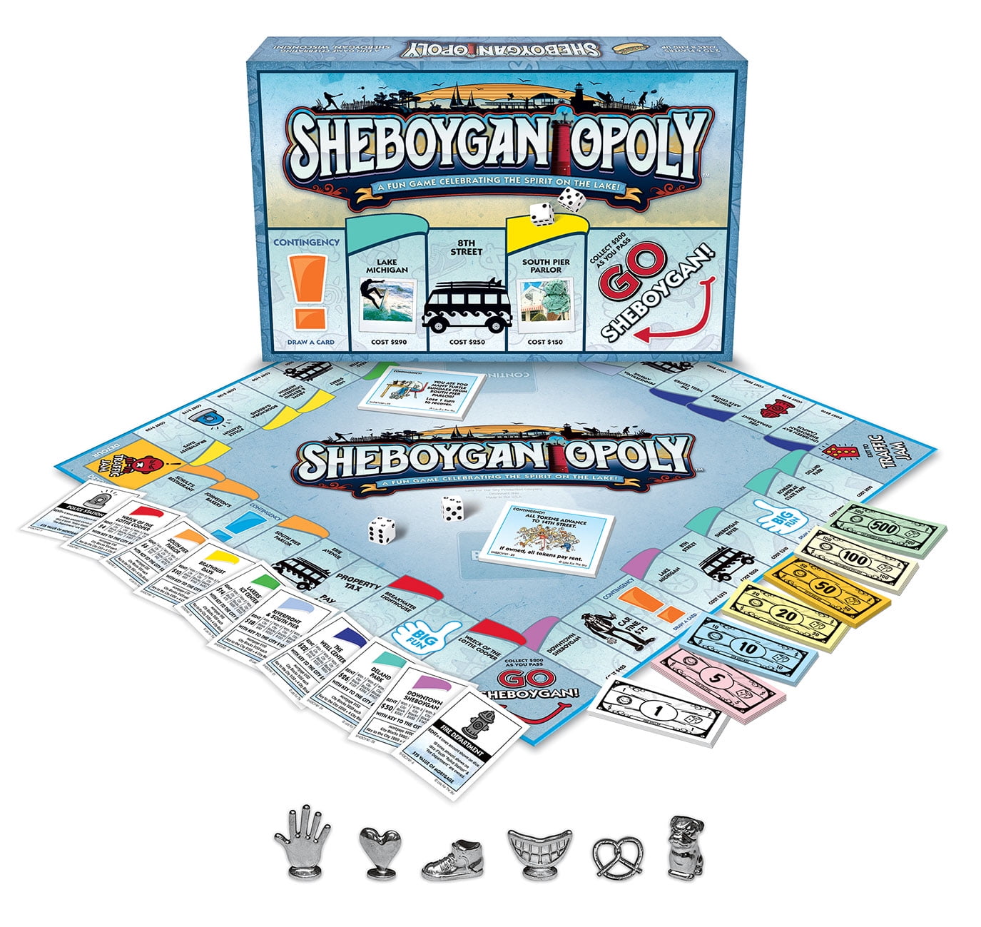 Sheboygen Opoly Board Game, by Late for the Sky - Walmart.com