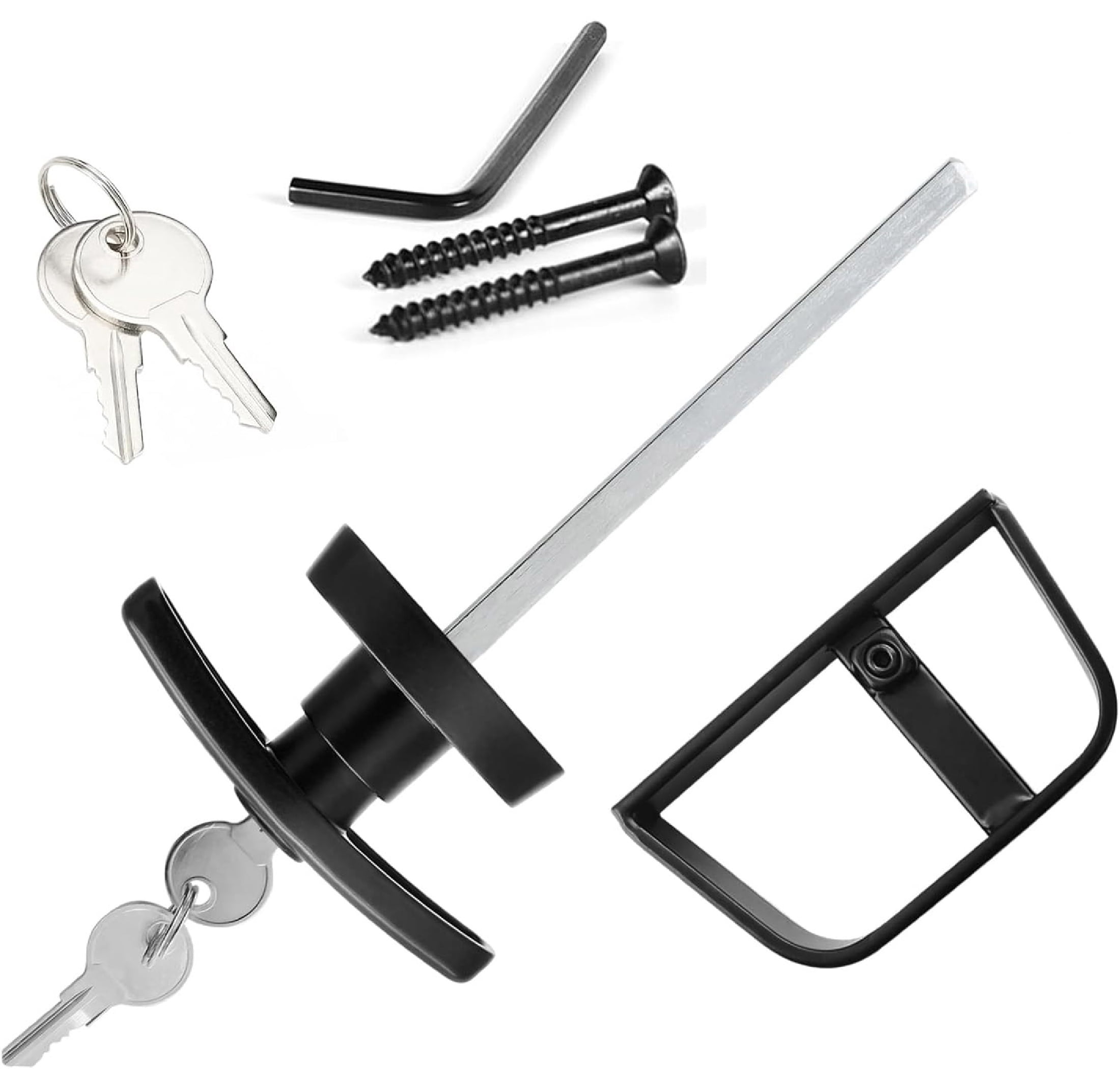 Shed Door Latch Kit,TGY T-Handle Door Lock with 2 Keys, 5-1/2" Stem ...