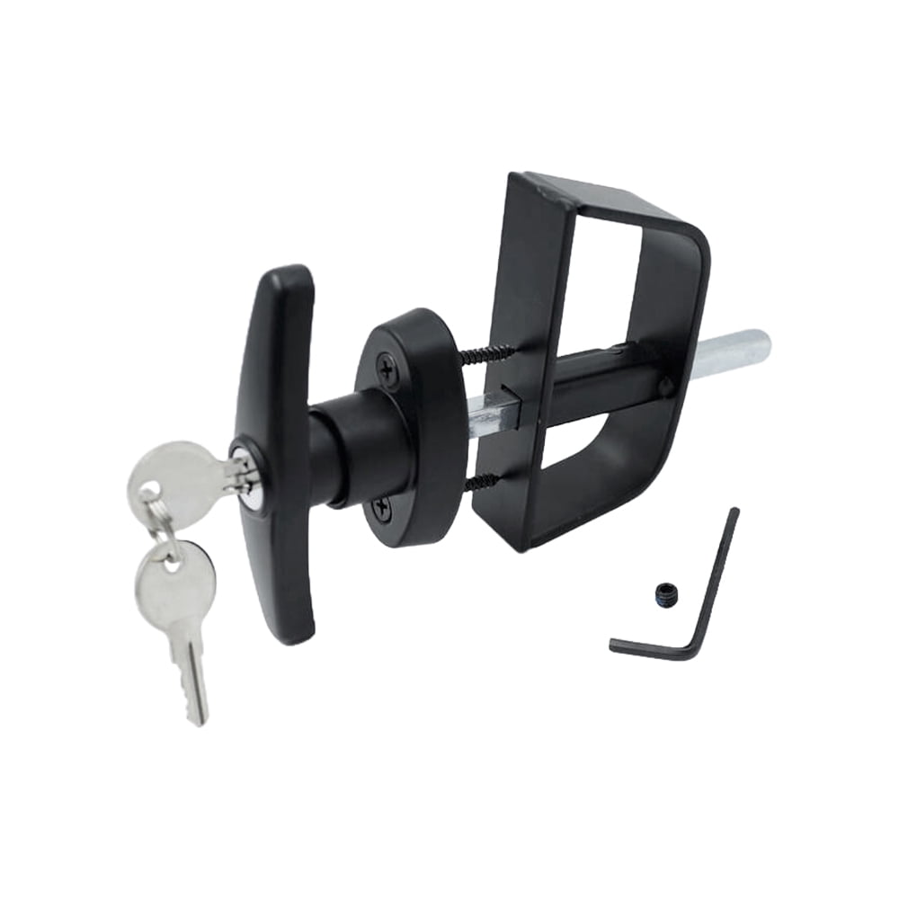 Shed Door Latch T-Handle Lock Kit with 2 Keys 5-1/2'' Door Lock for ...
