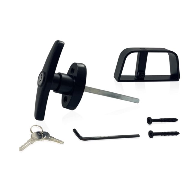 Shed Door Latch T-Handle Lock Kit with 4 Keys,CIN&GO 4-1\\/2" Stem ...
