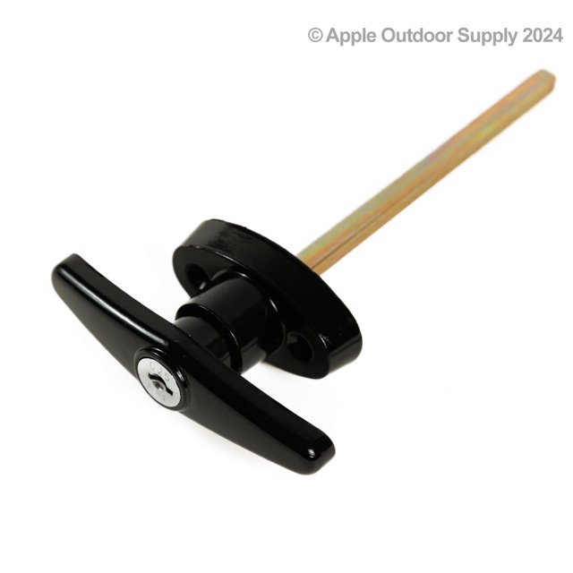 Shed Door T-Handle Lock Kit, 5 1/2" Black for Barns, Sheds, Playhouses ...