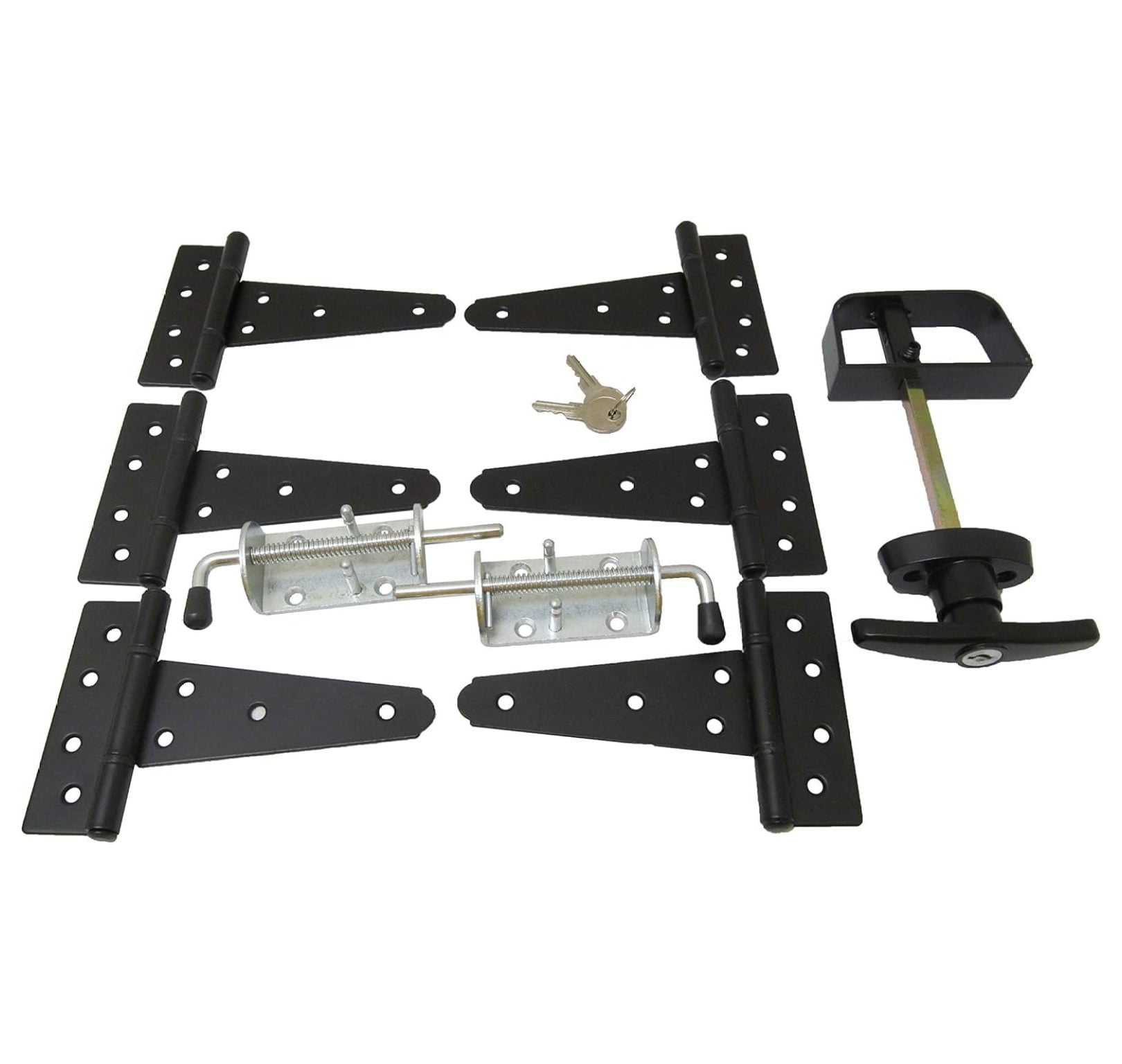 Shed Double Door Hardware Kit, 5" Hinges, T Handle, Heavy Duty Barrel ...