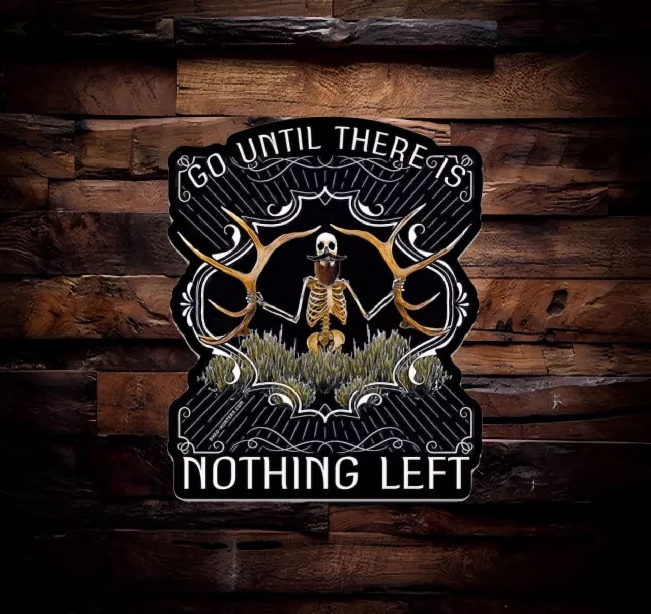 Shed Hunting Elk Antler Sticker Hunting Decal Retro Vintage Skeleton ...