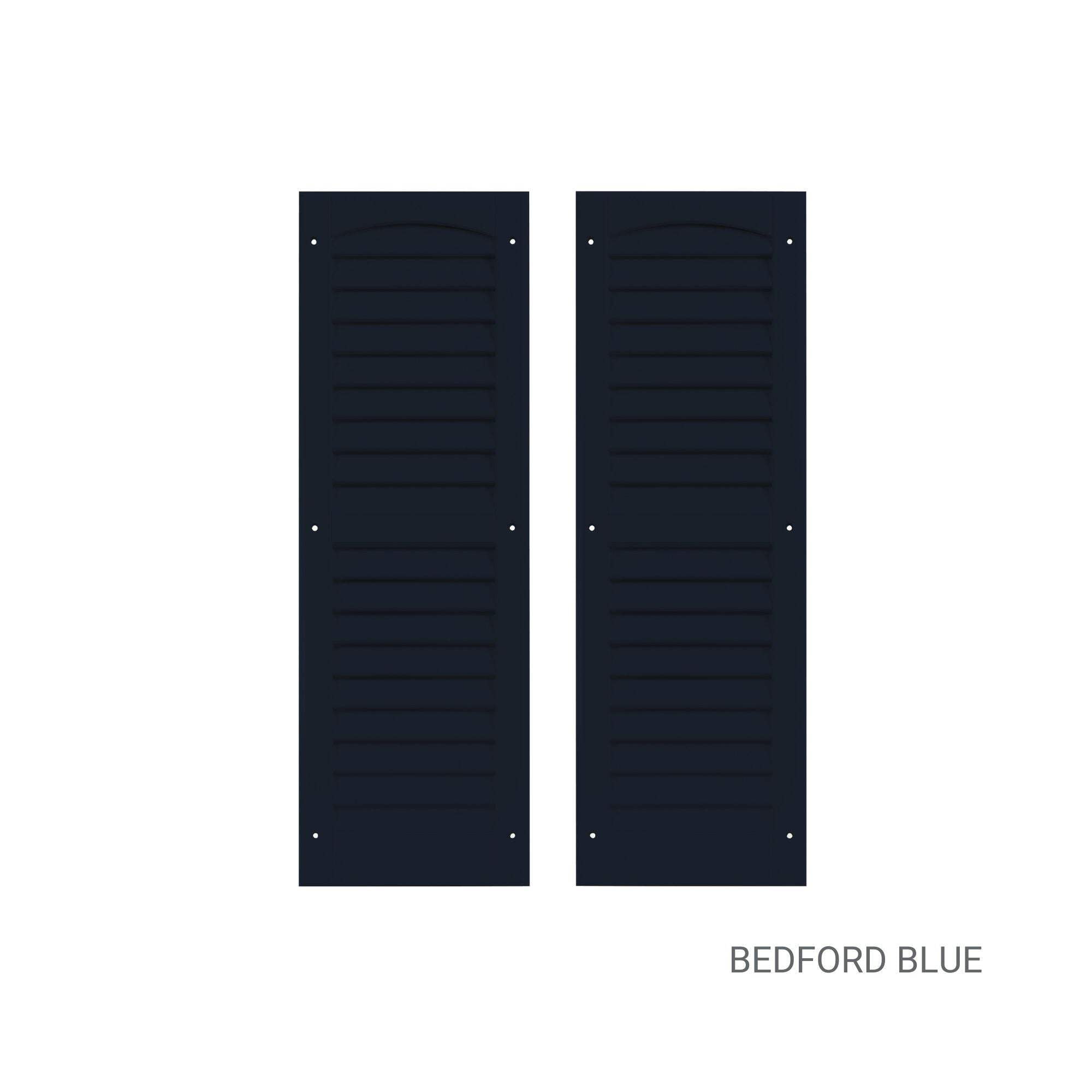 Shed Shutters Louvered 9" W x 27" H Bedford Blue for Sheds, Playhouses ...