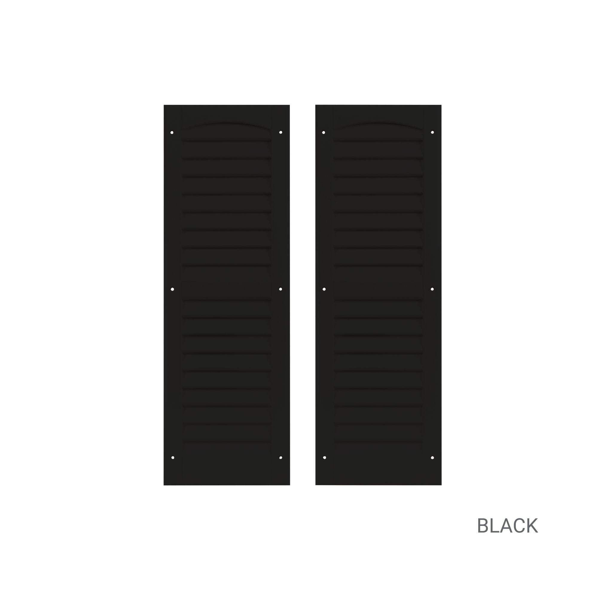 Shed Shutters Louvered 9" W x 27" H Black for Sheds, Playhouses, and ...