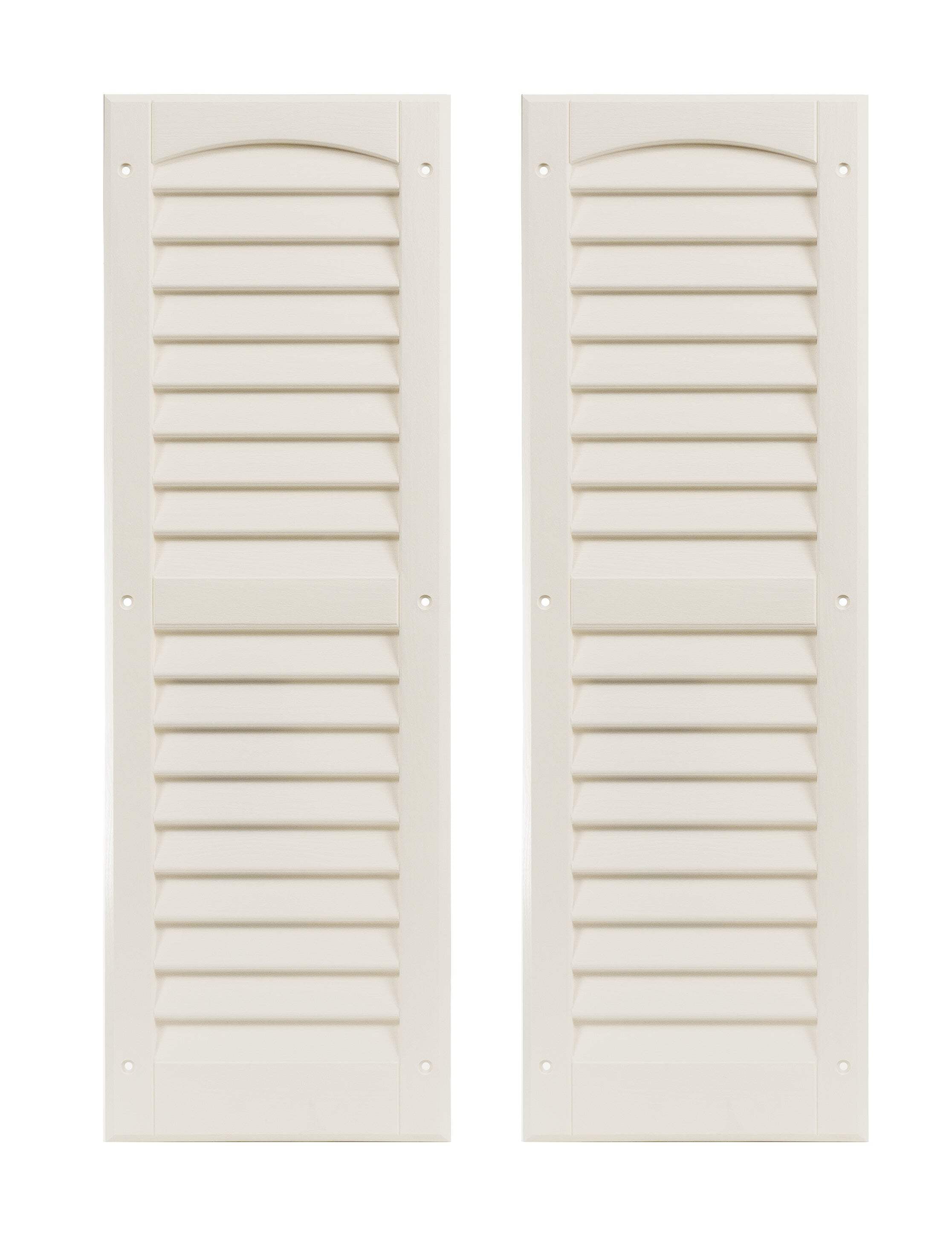 Shed Shutters Louvered 9" W x 27" H Paintable for Sheds, Playhouses ...