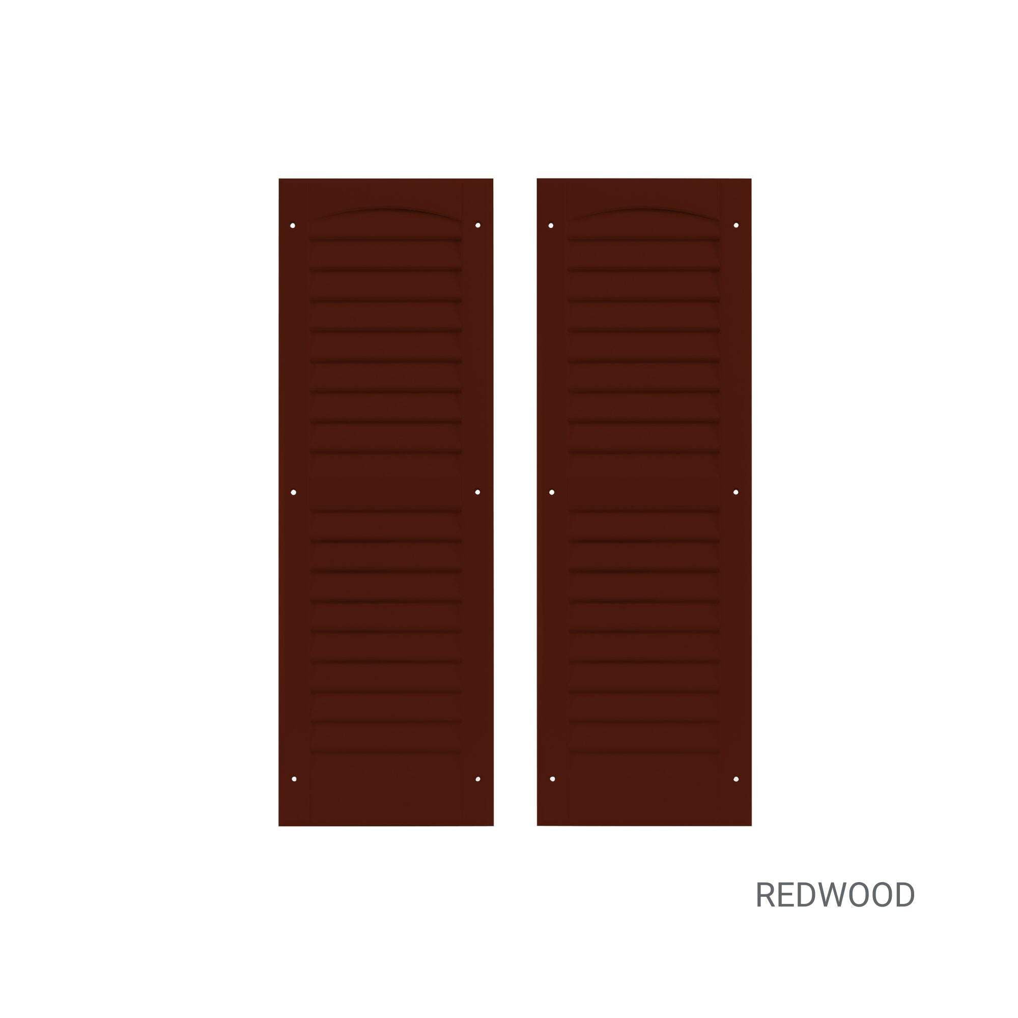 Shed Shutters Louvered 9" W x 27" H Redwood for Sheds, Playhouses, and ...